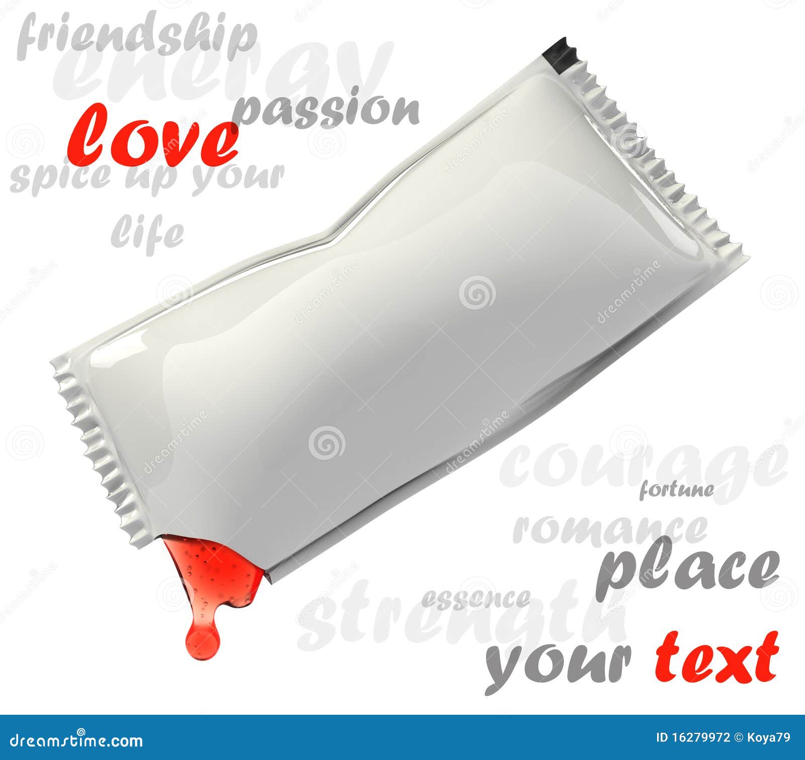 Stick Pack. Blank Sachet Package Mockup For Coffee And Tea Isolated On ...