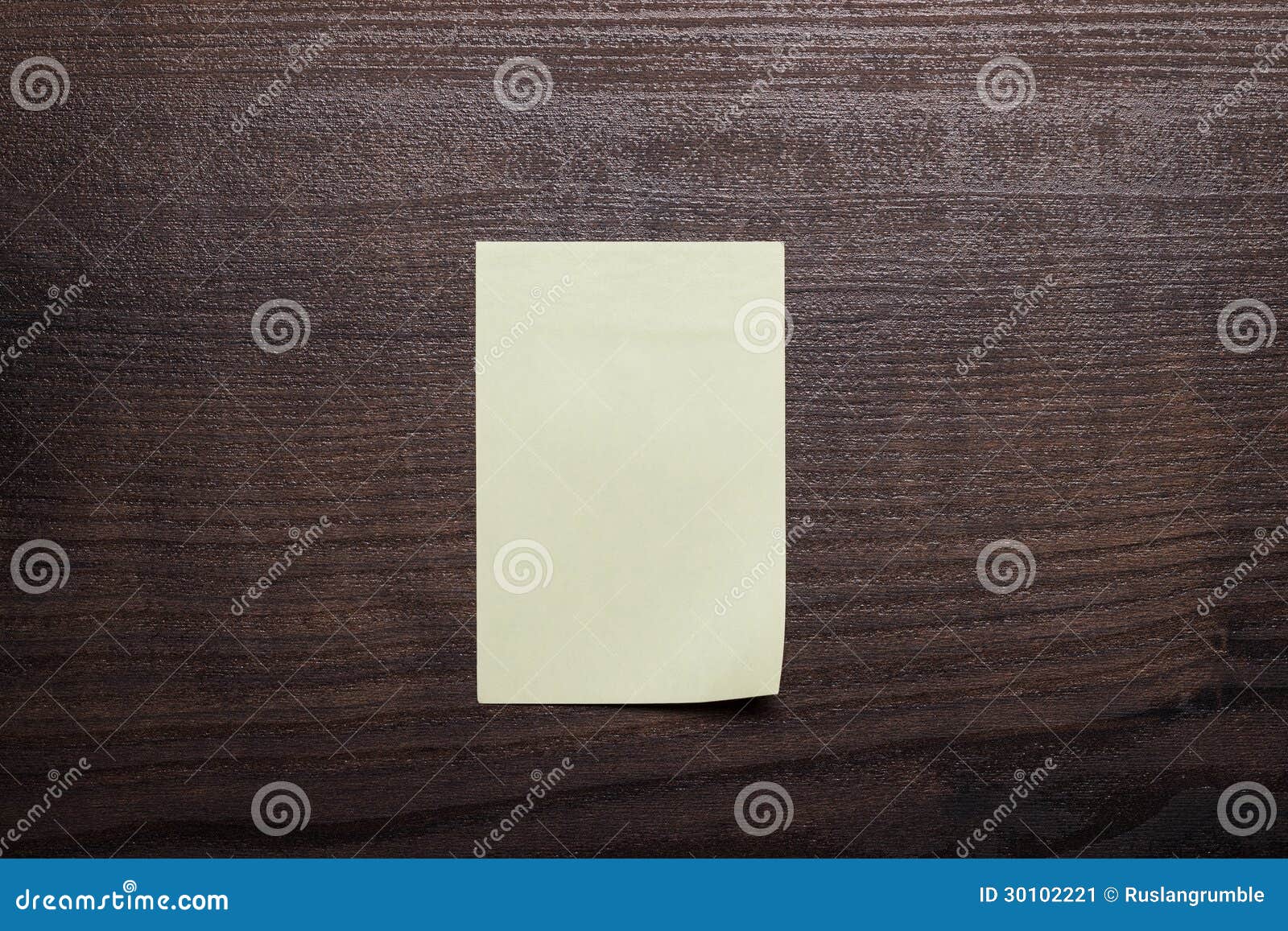Blank Sticker on Brown Wooden Table Stock Image - Image of working ...