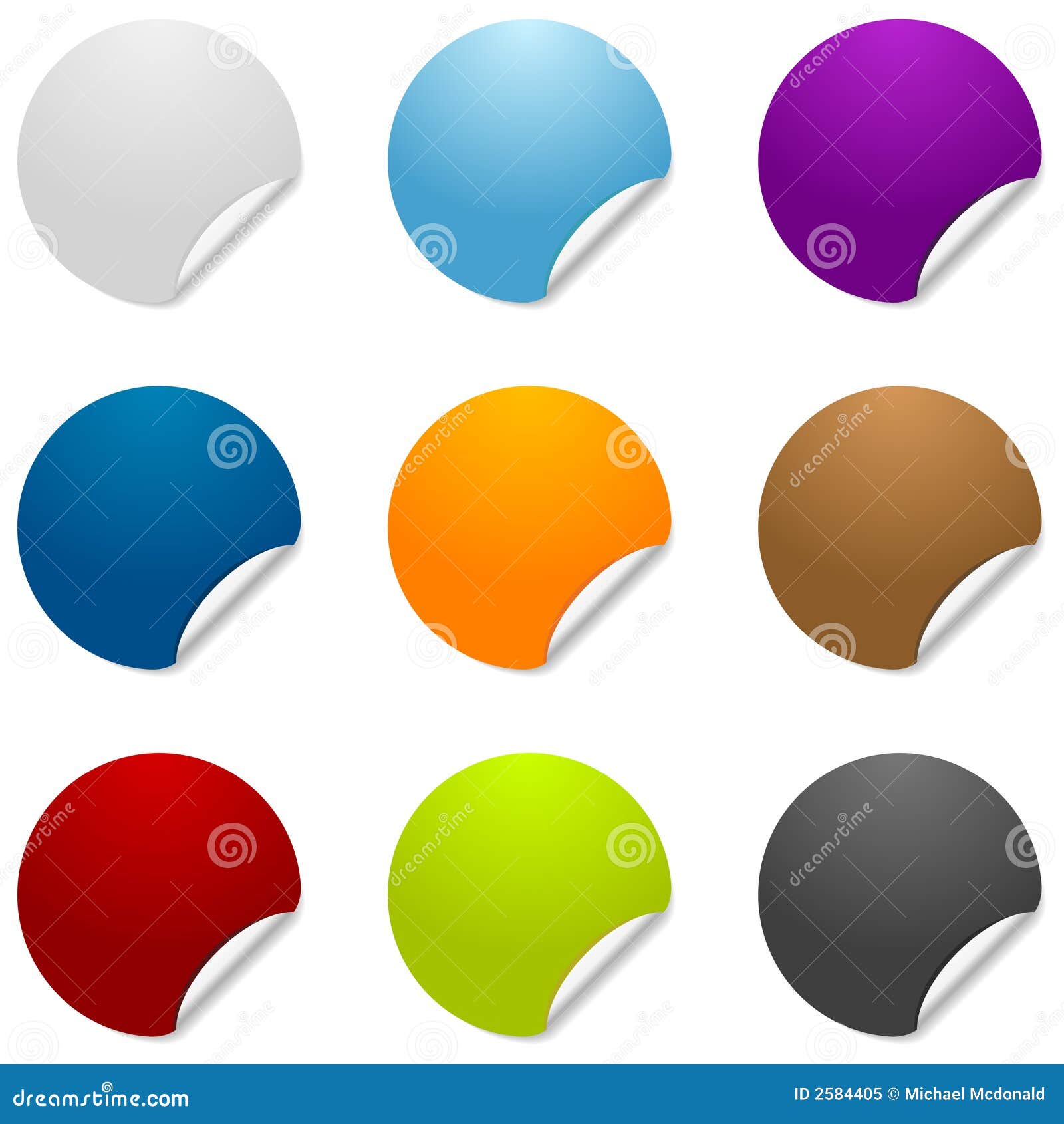Blank sticker icons stock vector. Illustration of plastic - 2584405