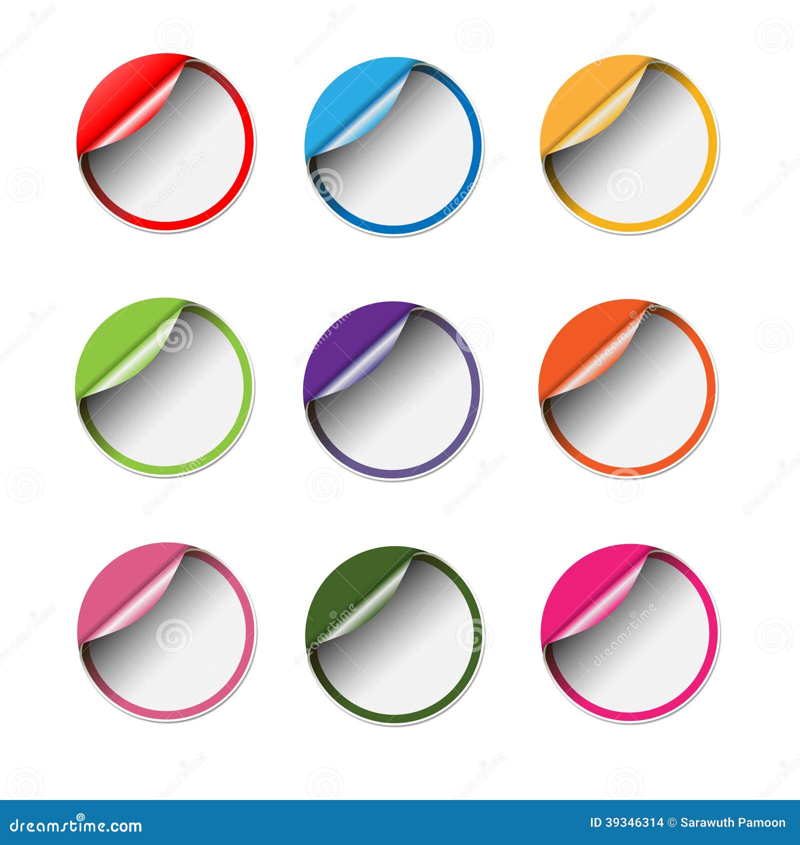 Blank sticker icons stock vector. Illustration of paper - 39346314