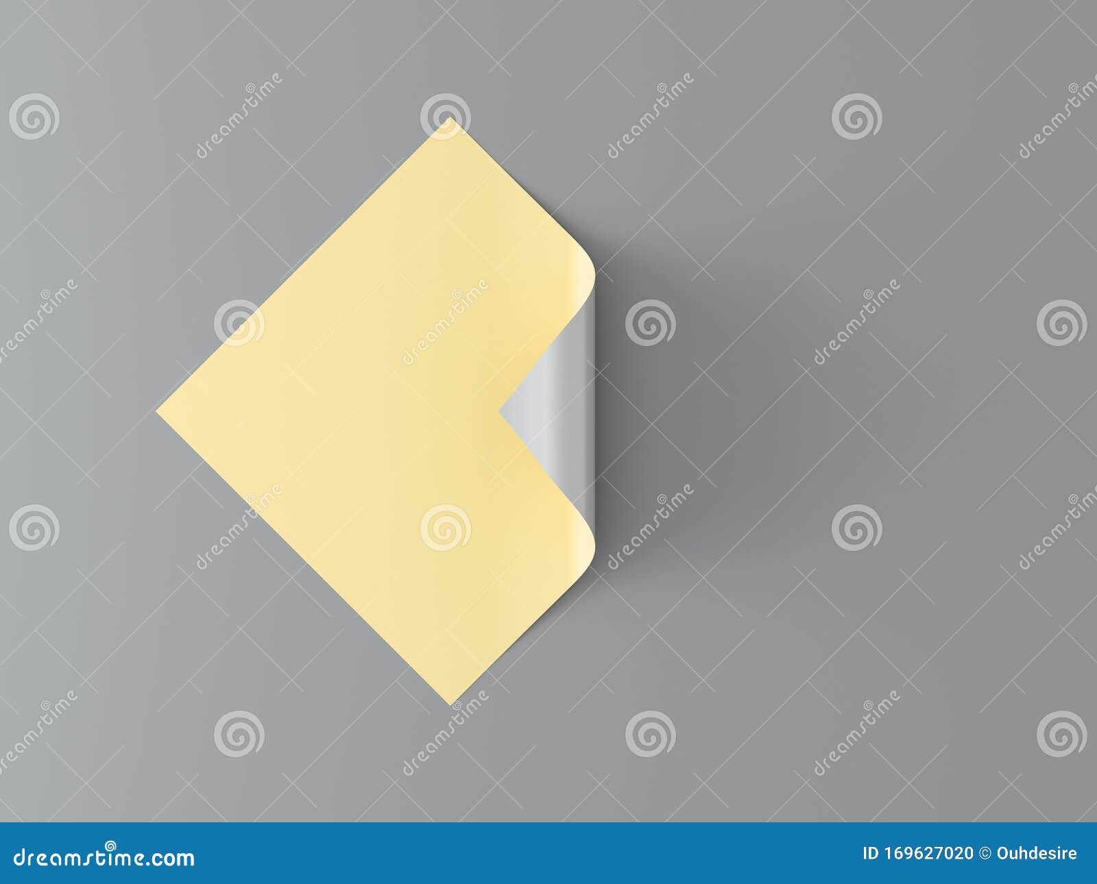 Blank Sticker Memo on a Wall Stock Illustration - Illustration of ...