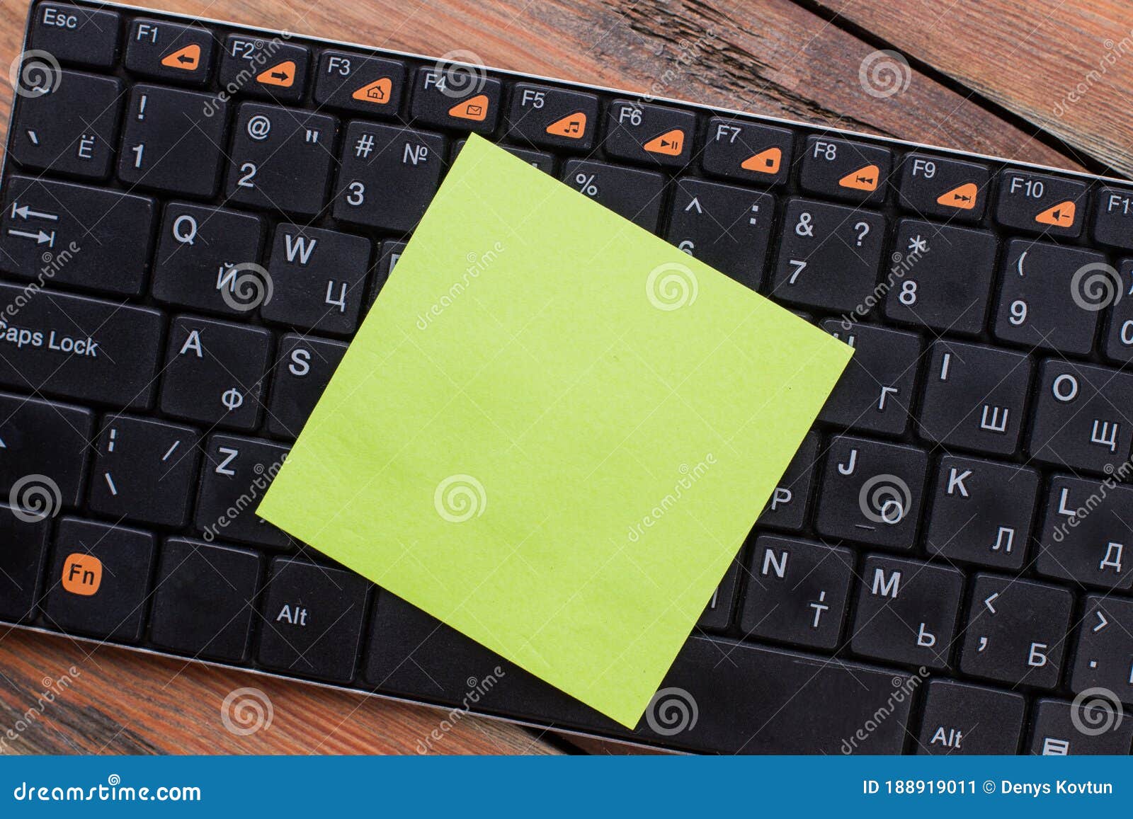 Blank Sticker Paper on a Pc Keyboard. Stock Image - Image of ...