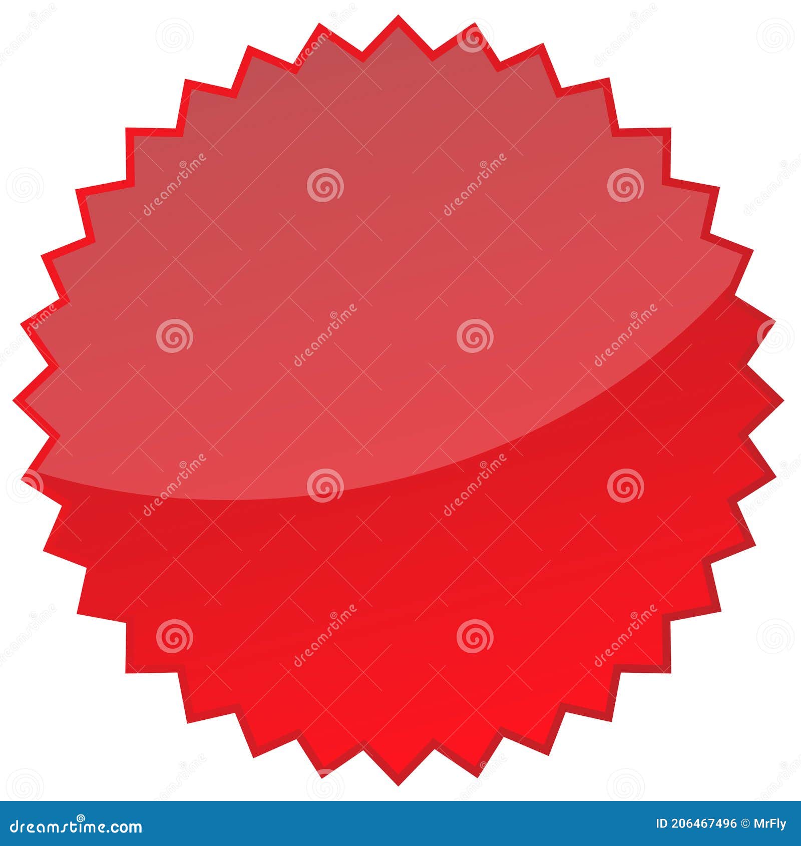 Red Blank Stamp, Sticker Template Vector Illustration Stock Vector ...
