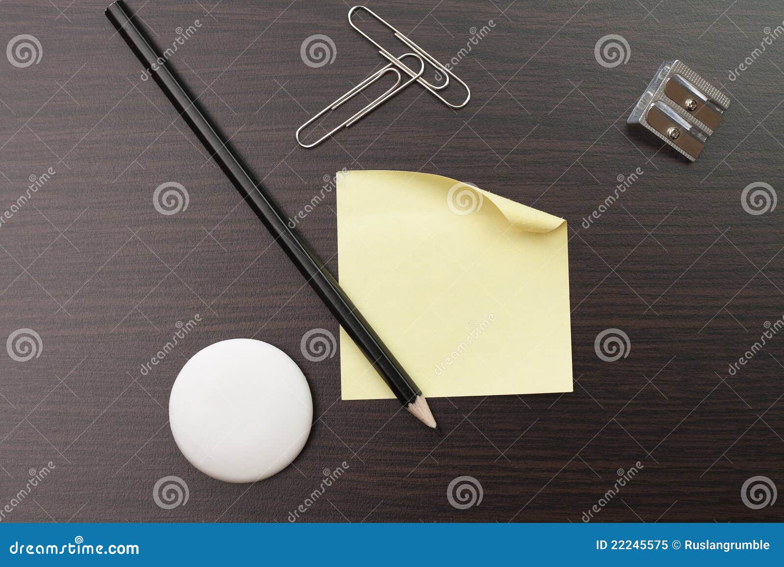 Blank sticker on the table stock image. Image of business - 22245575