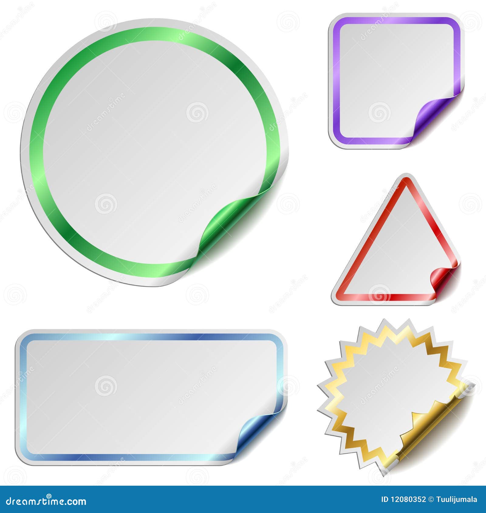 Blank stickers stock illustration. Illustration of badge - 12080352