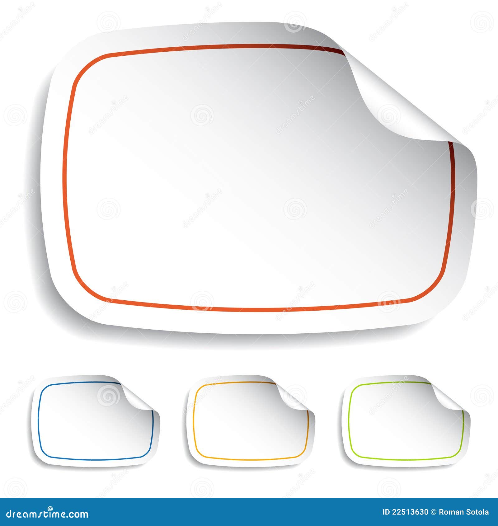 Blank stickers stock vector. Illustration of label, color - 22513630