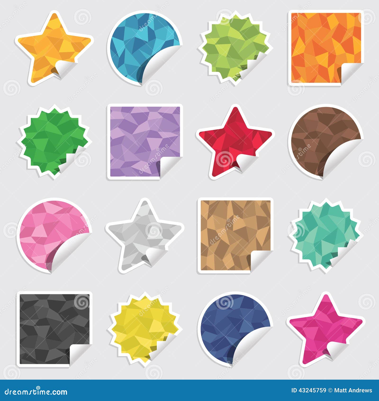 Blank stickers stock vector. Illustration of pink, green - 43245759