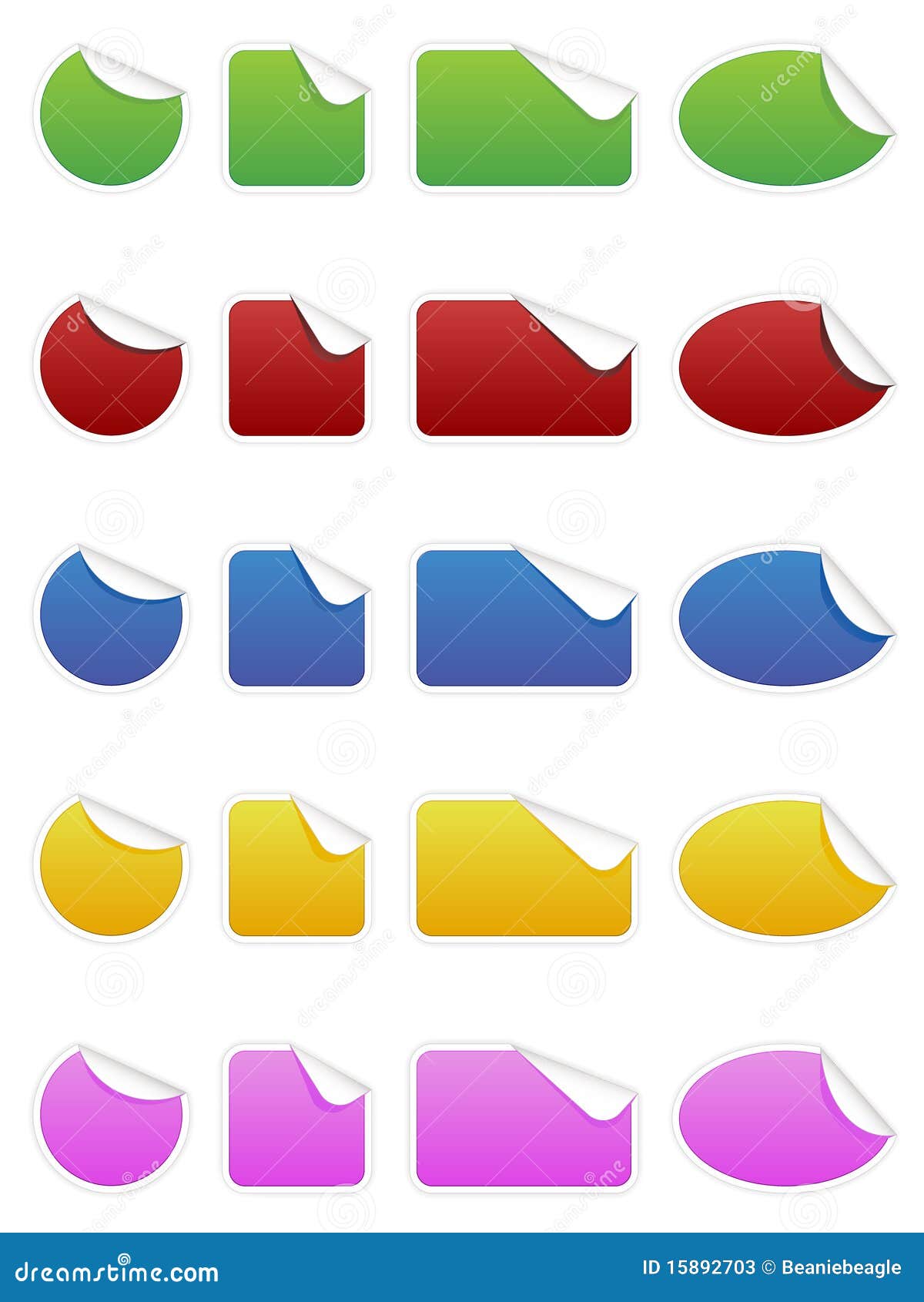 Blank Stickers EPS stock vector. Illustration of ecommerce - 15892703