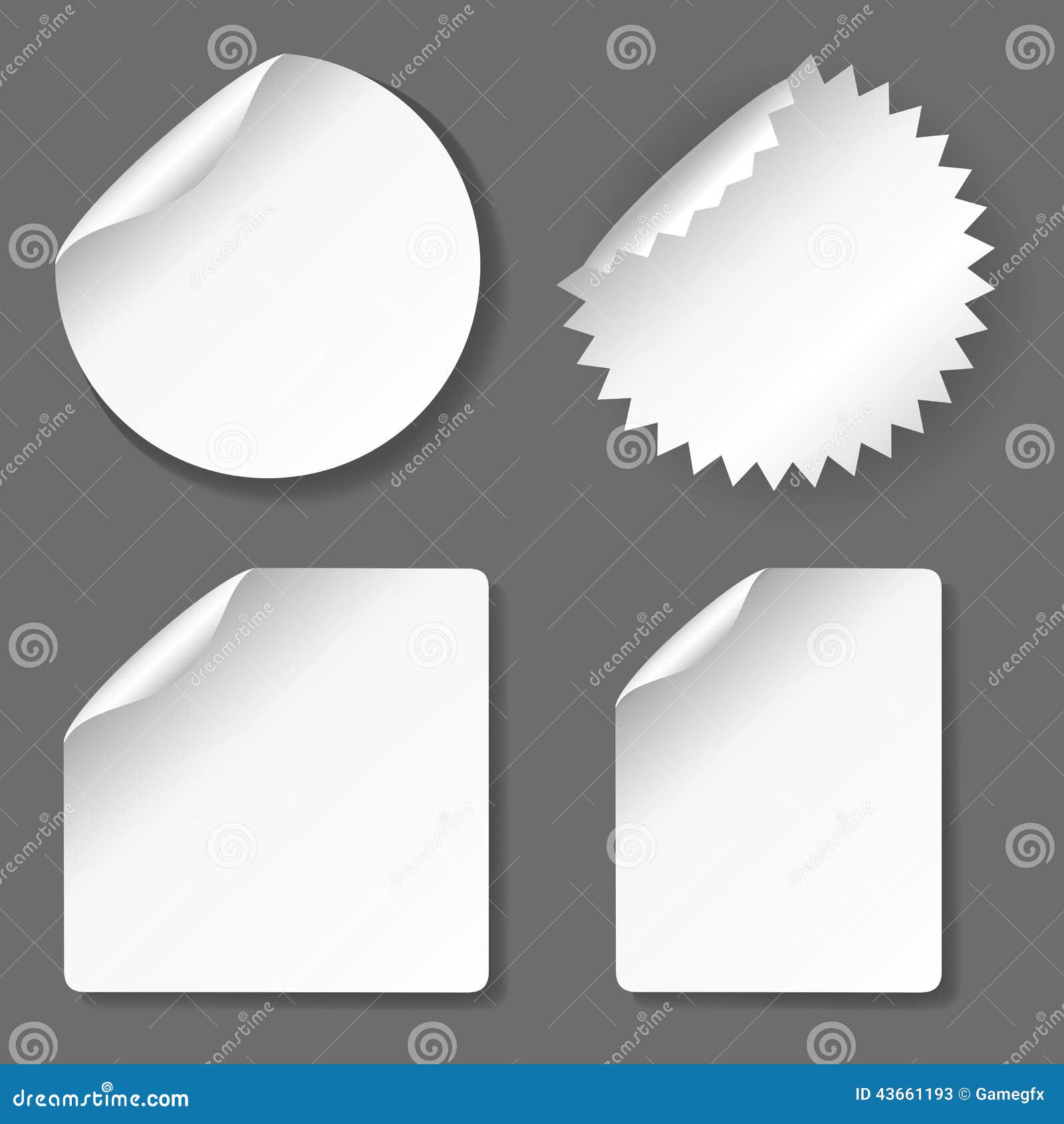 Blank stickers set stock vector. Illustration of promotion - 43661193
