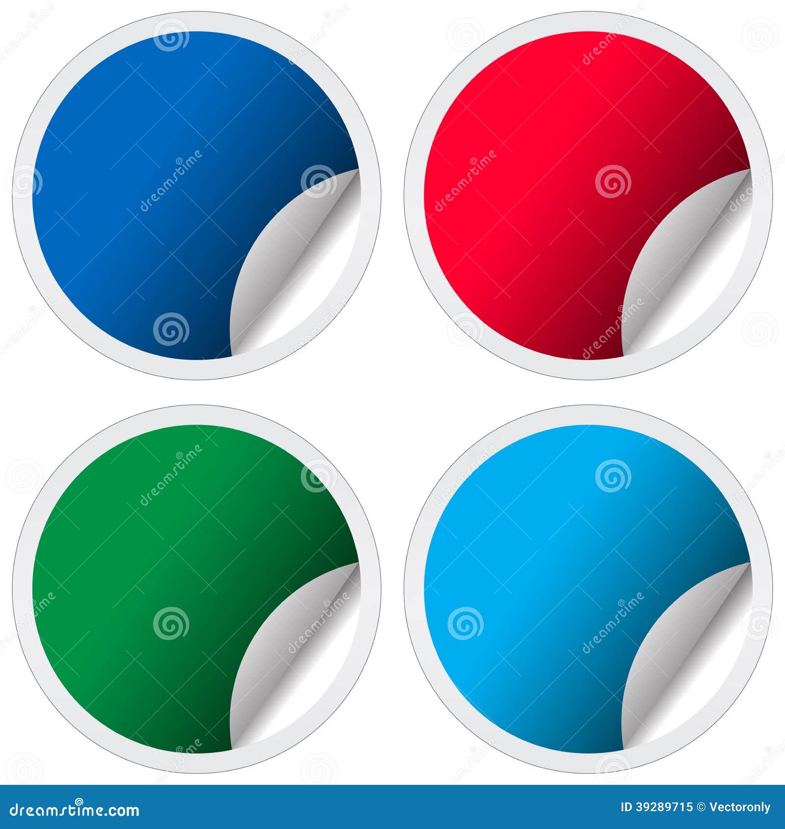 Blank stickers stock vector. Illustration of blank, collection - 39289715