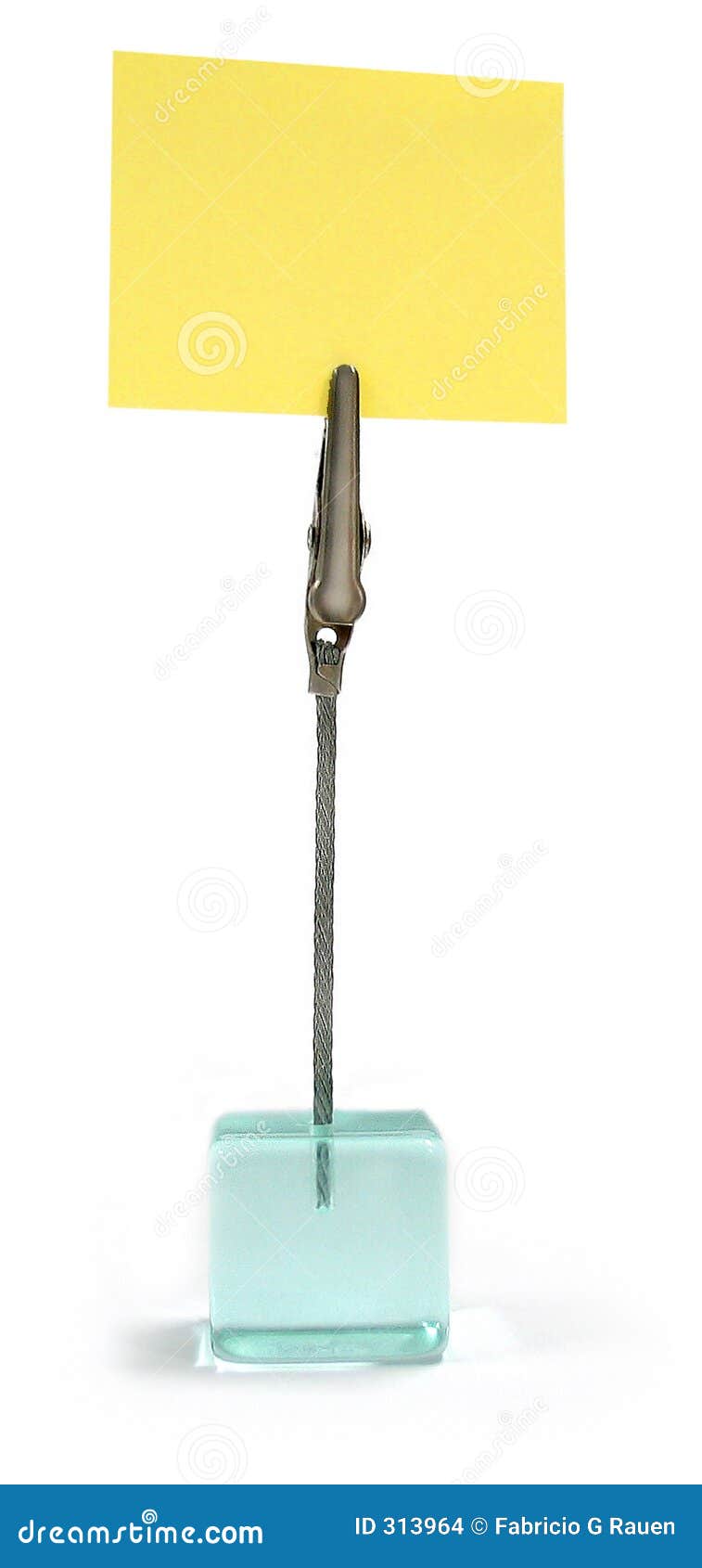 Blank sticky note in clip stock photo. Image of space, coloured - 313964