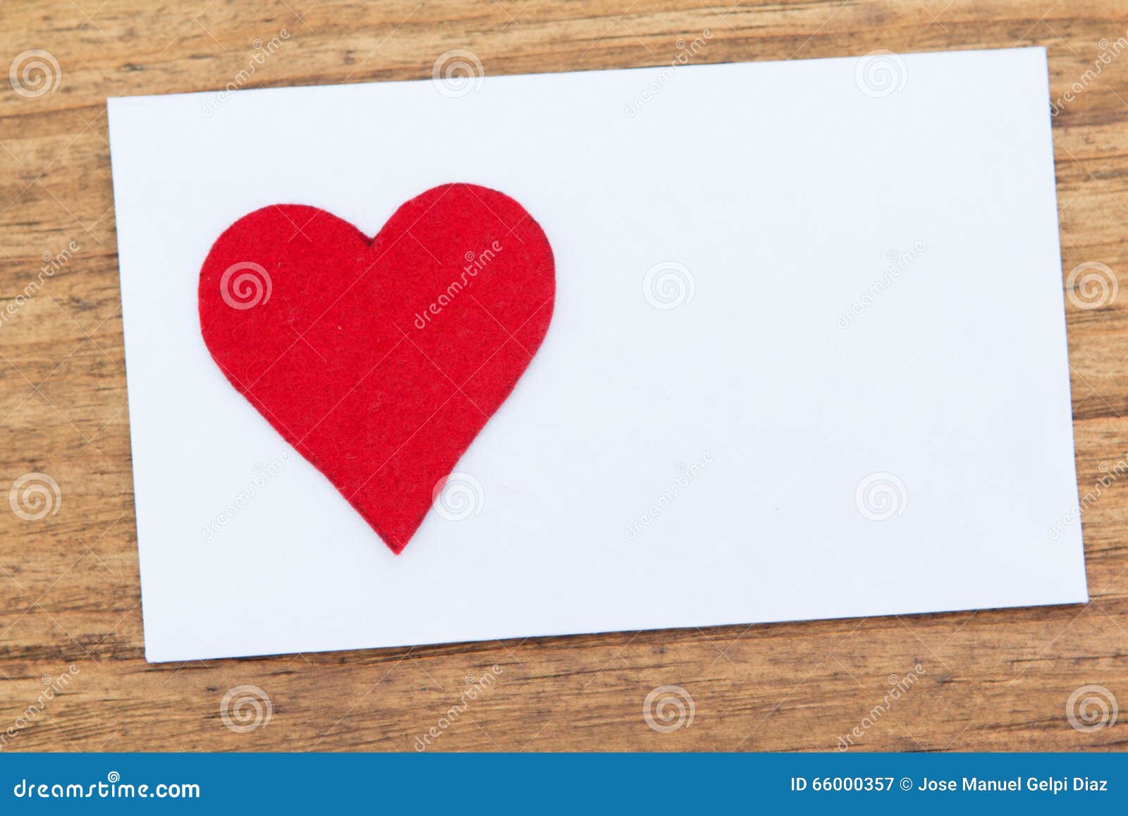 Blank Sticky Note with a Red Heart on a Wooden Background Stock Image ...