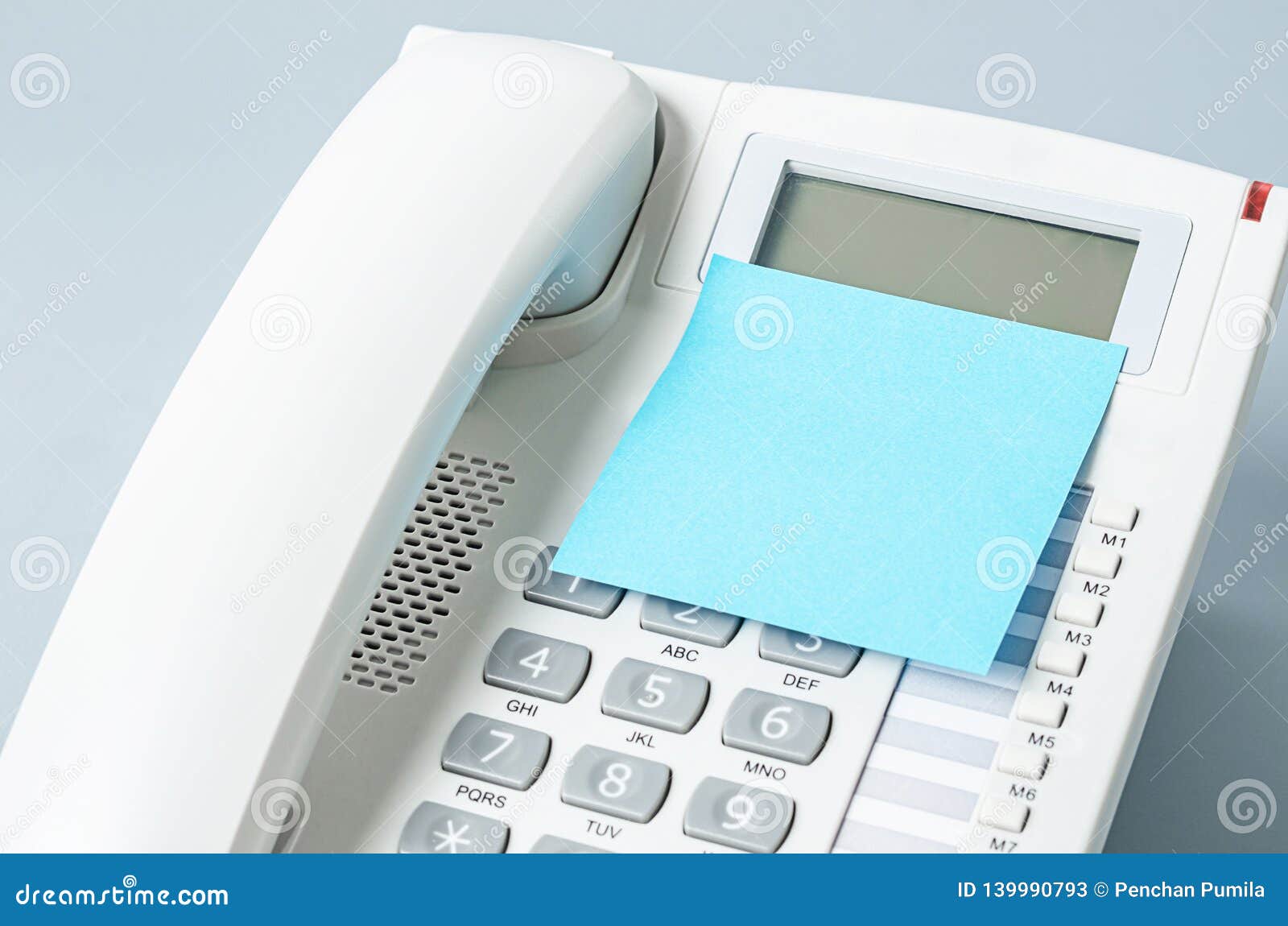Blank Sticky Note on the Telephone Stock Image - Image of communicate ...