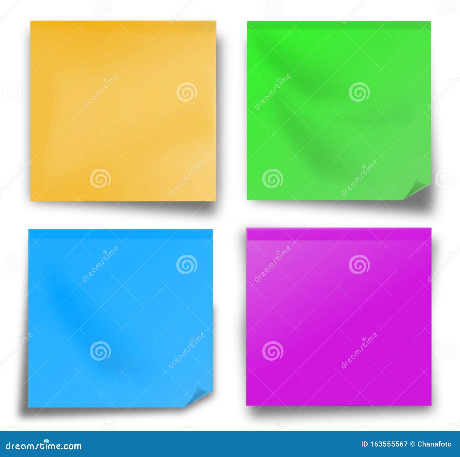 Blank Sticky Note on White Background Stock Illustration - Illustration ...