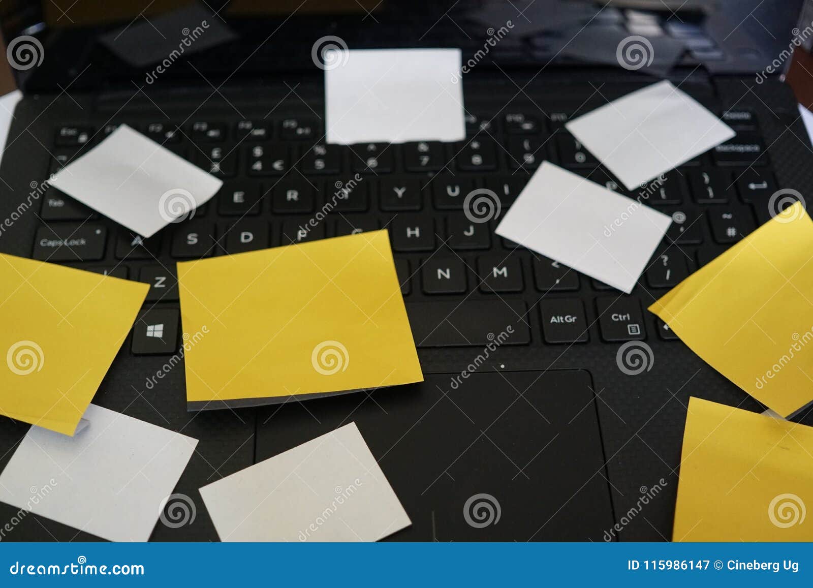 Adhesive notes stock image. Image of note, computer - 115986147