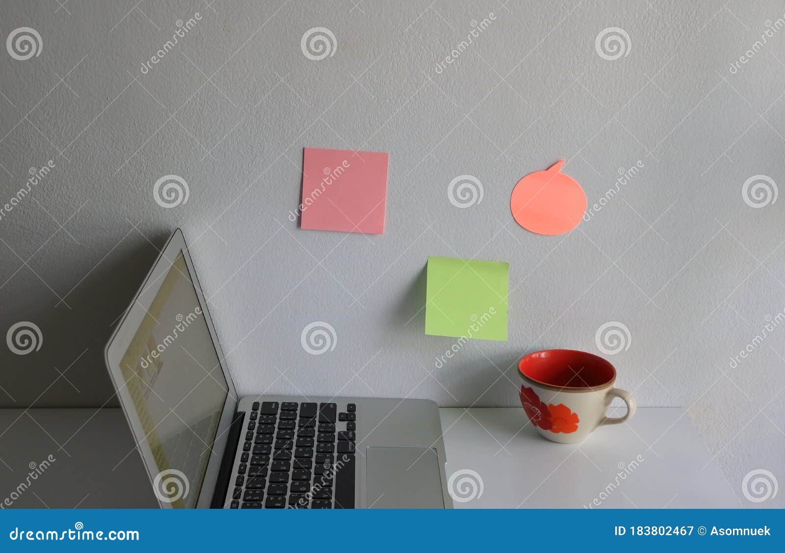Blank Sticky Notes for Copy Space Stock Image - Image of business ...