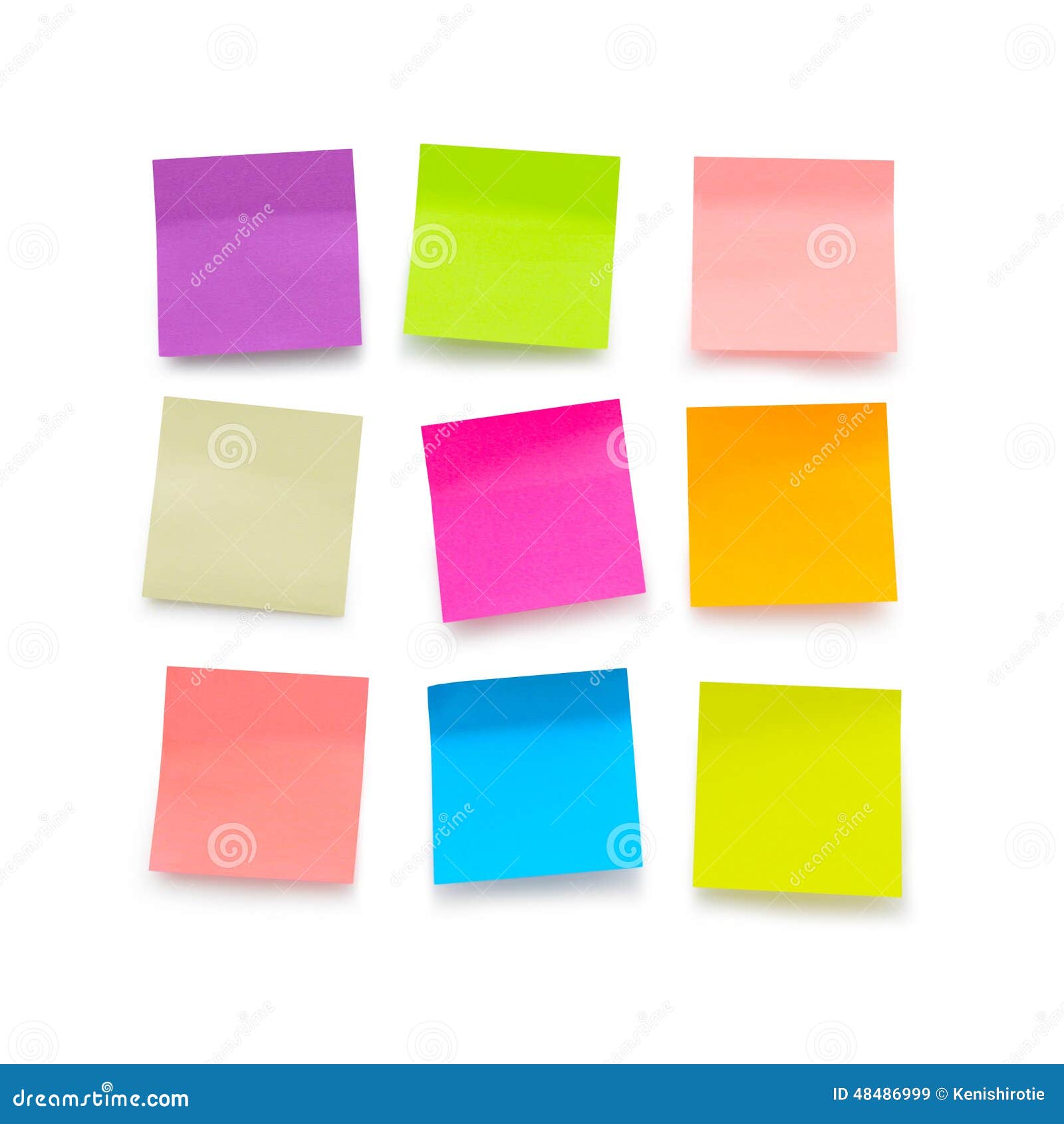 Blank sticky notes stock image. Image of business, letter - 48486999