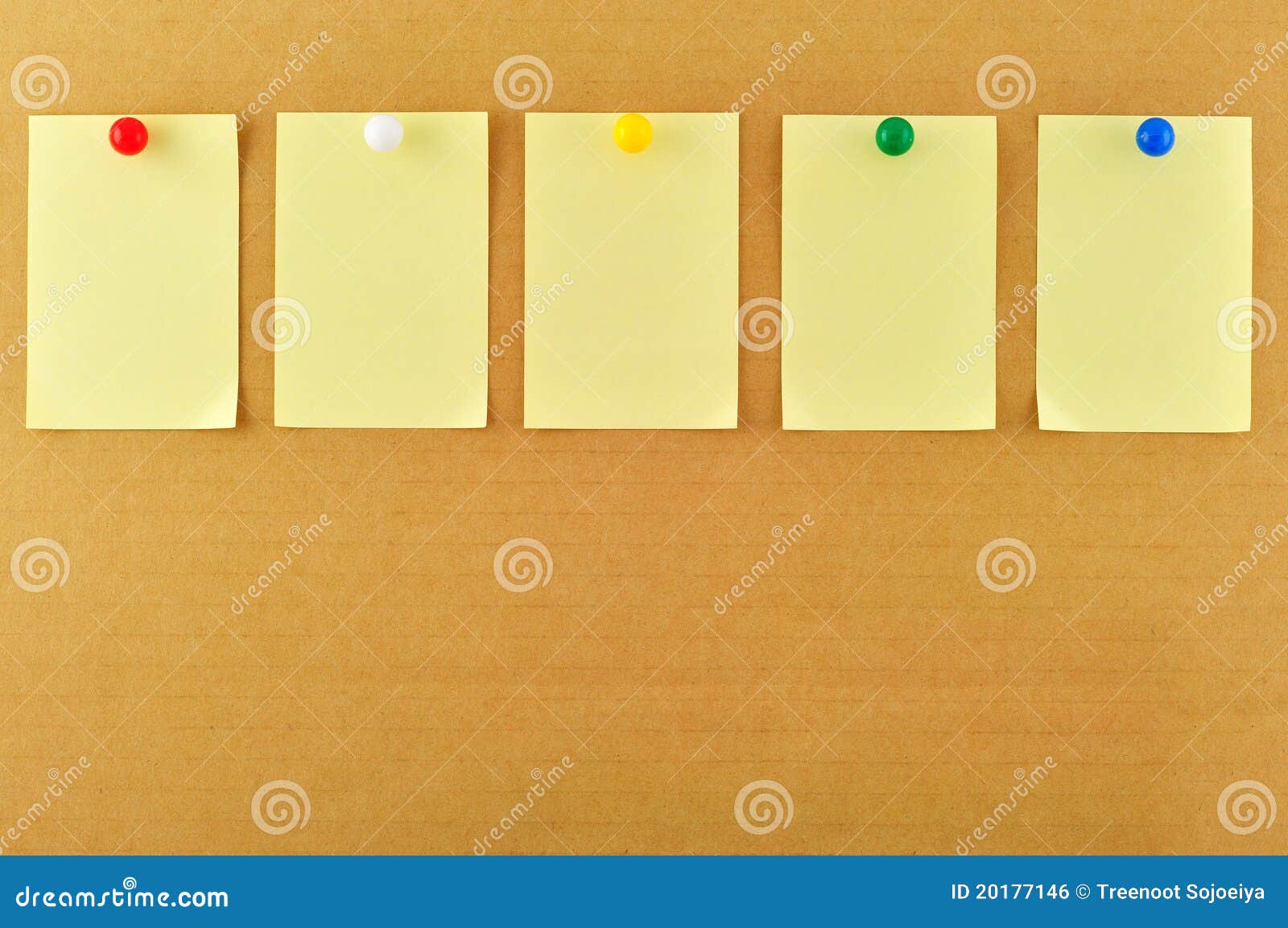 Blank sticky notes pinned stock photo. Image of photograph - 20177146