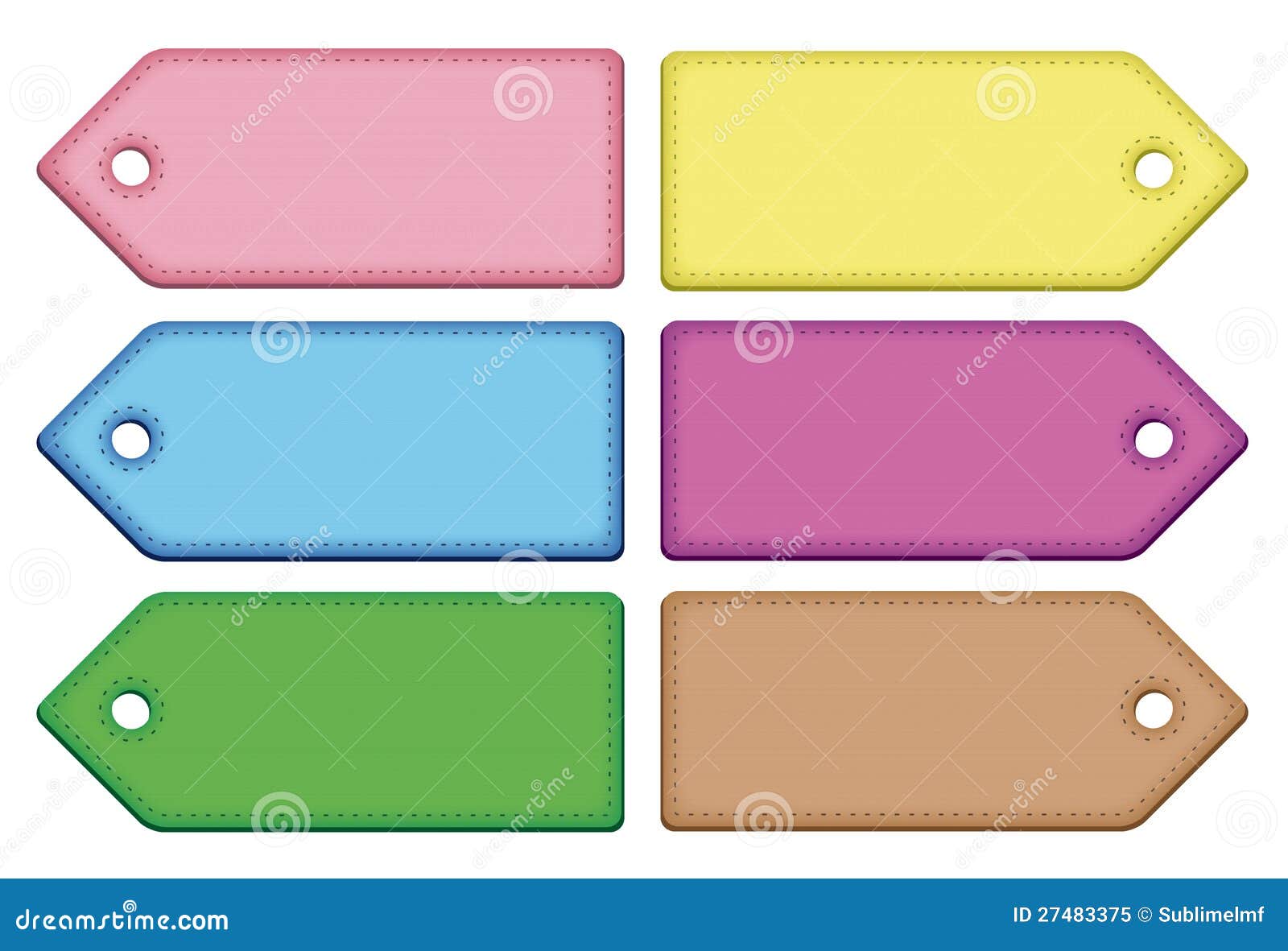 Blank Stitched Tags stock image. Illustration of price - 27483375