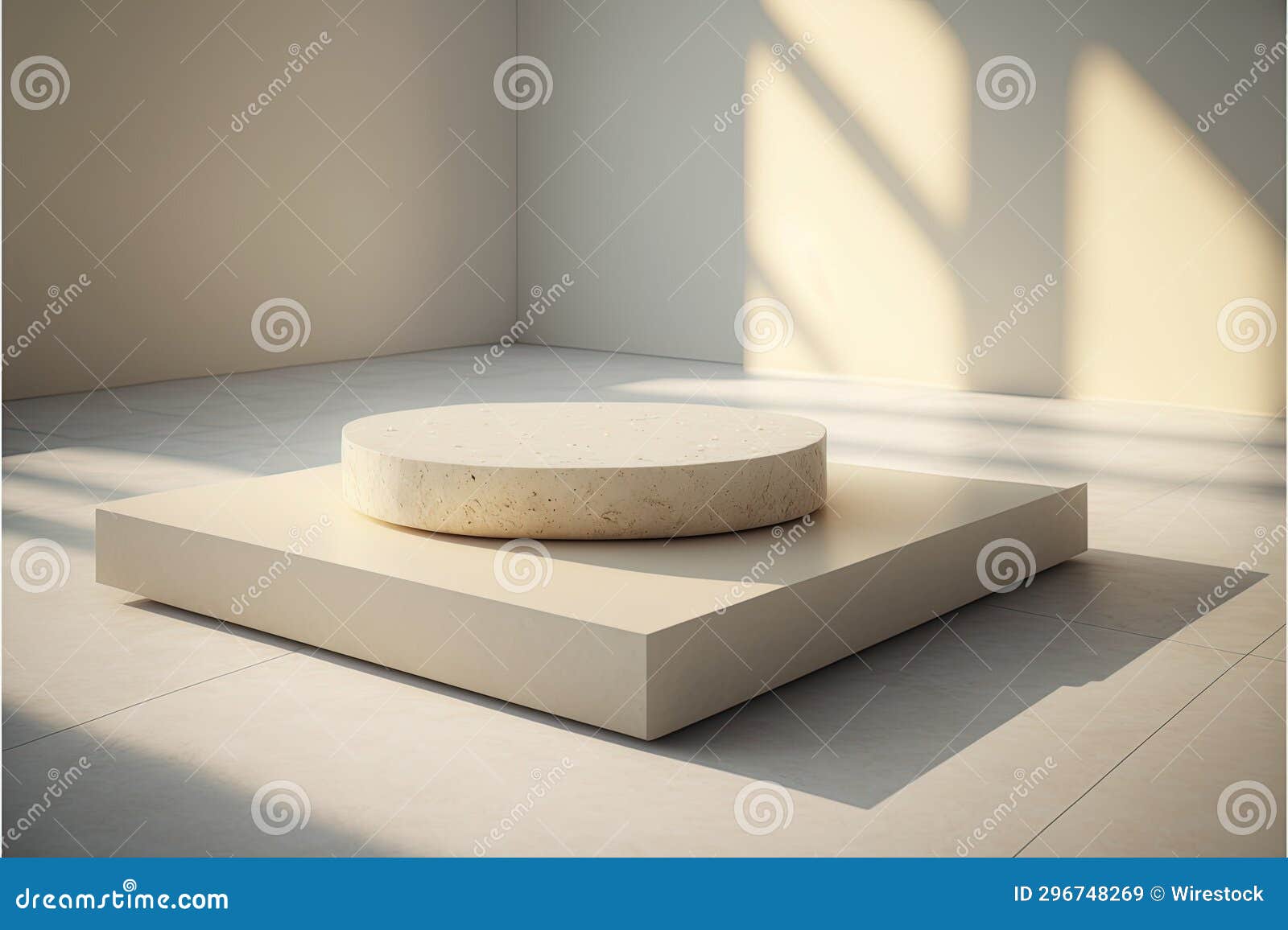 Stone Platform with an Empty Surface in a Studio for Photoshoots Stock ...