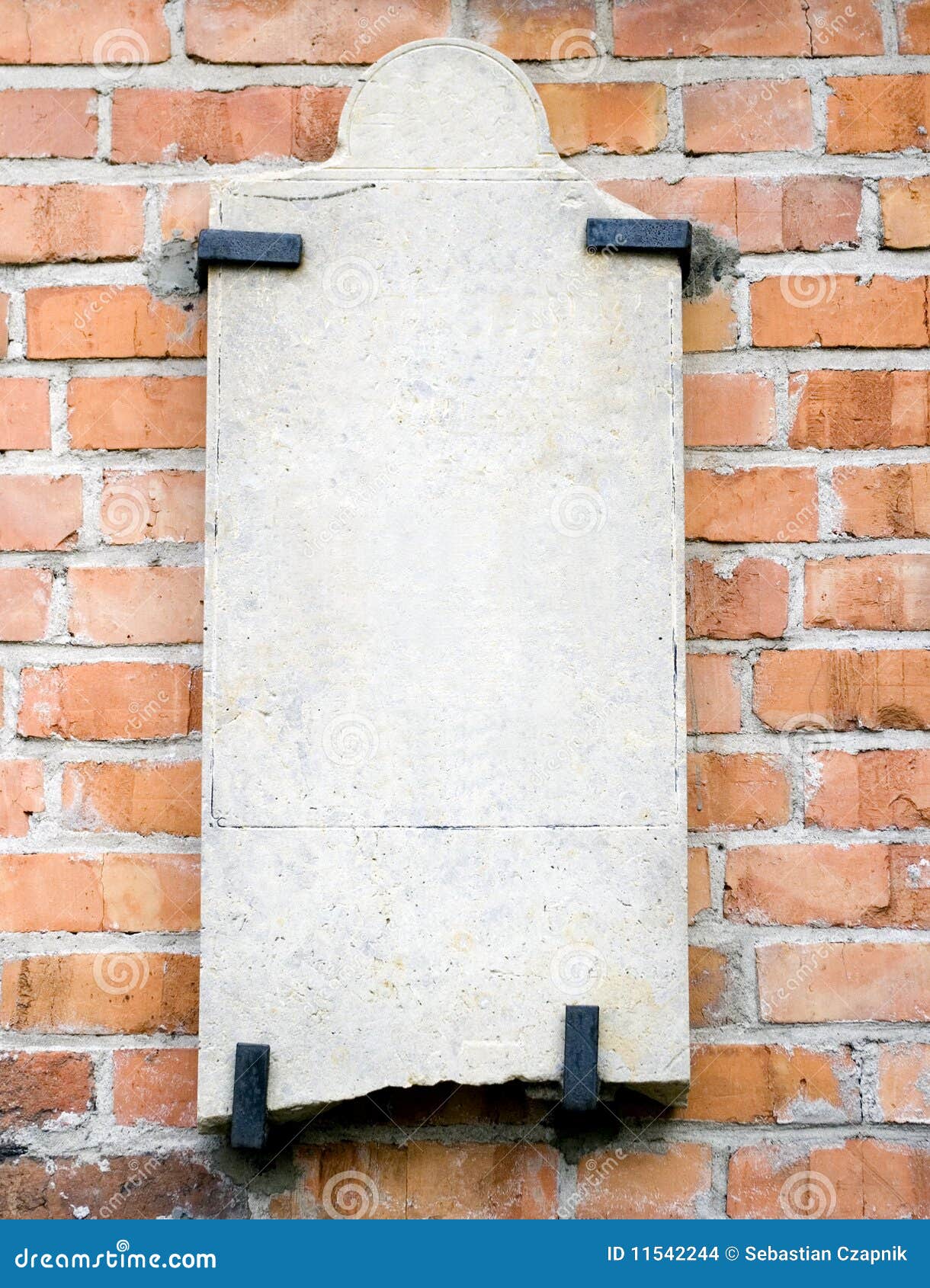 Blank stone slab on wall stock photo. Image of blank - 11542244