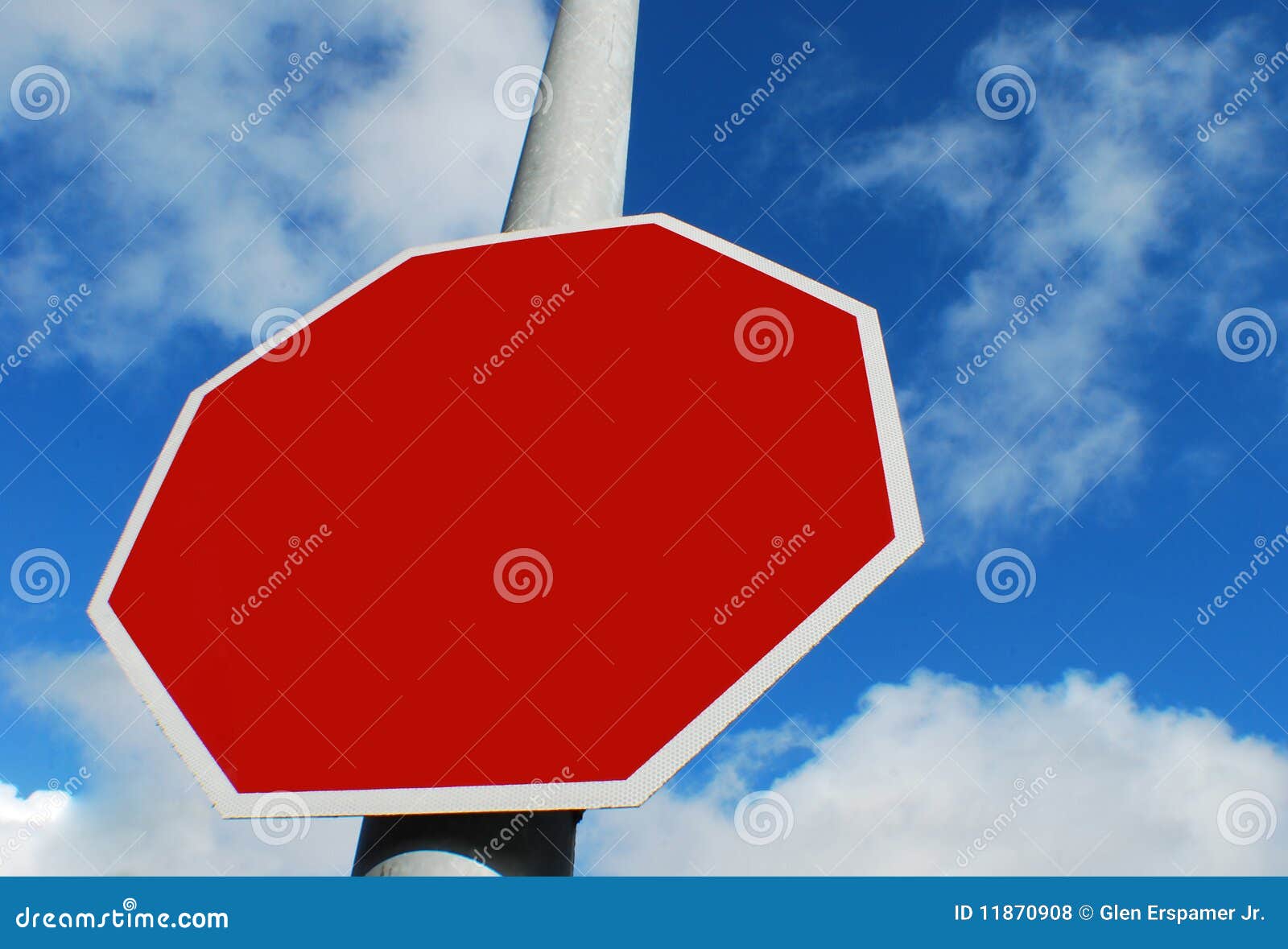 A Blank Red Stop Sign On White Background Add Text Or Graphic Stock ...
