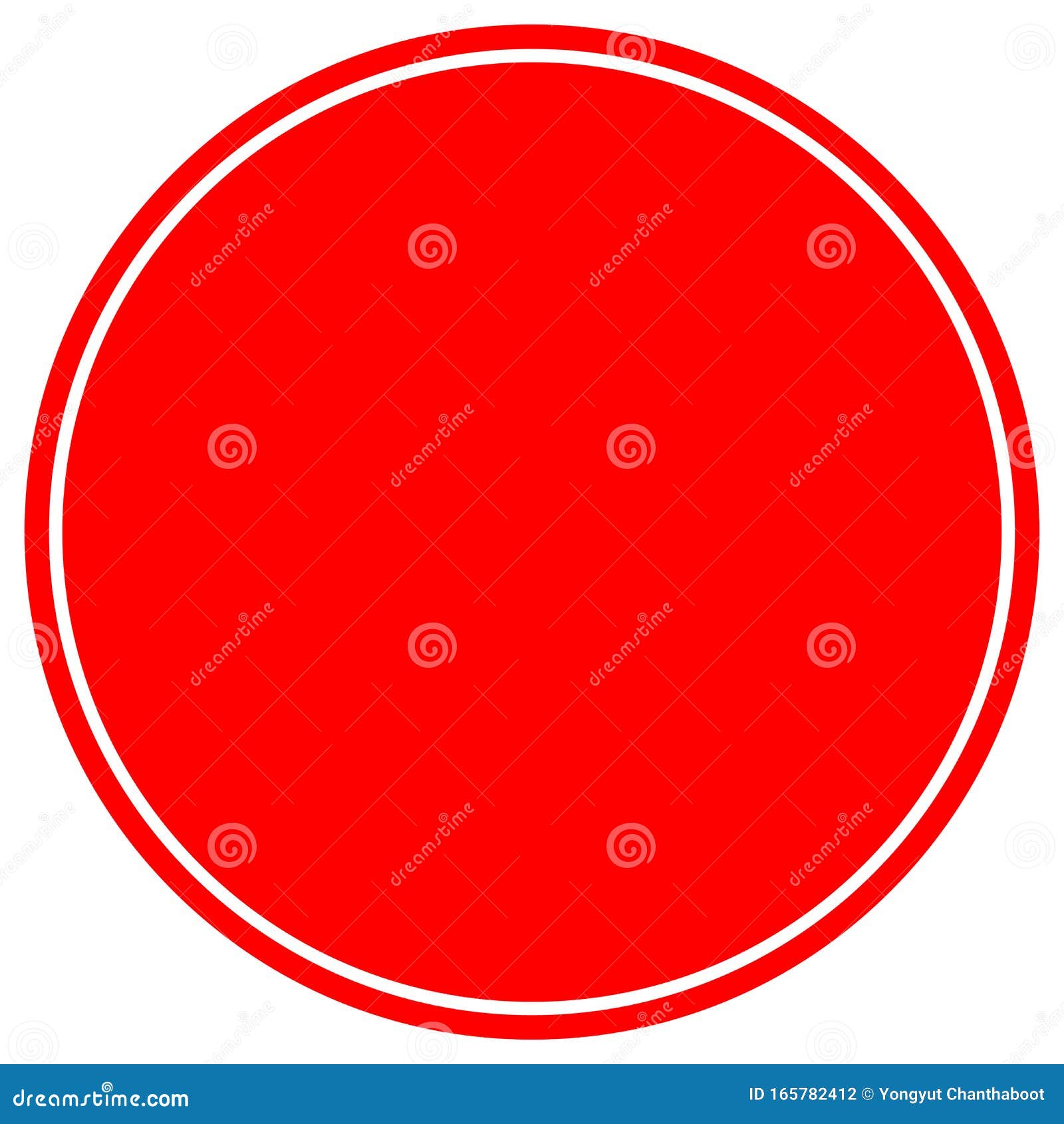 Blank Stop Circle Red Background Sign,Vector Illustration, Isolate on ...