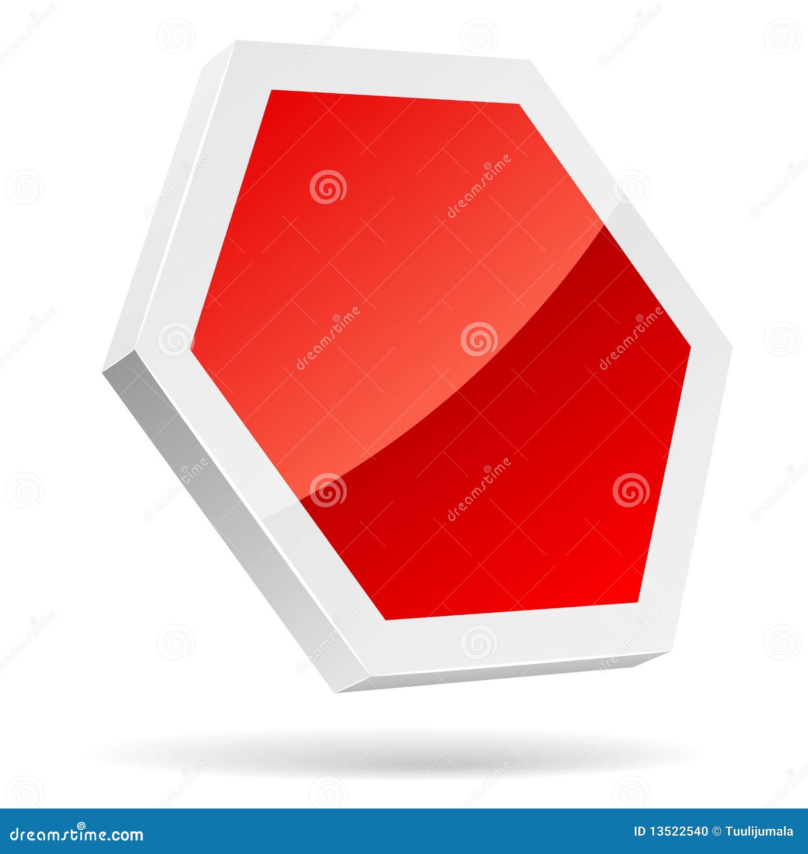 Blank Red Stop Sign Vector Icon. Empty Danger Symbol Vector ...
