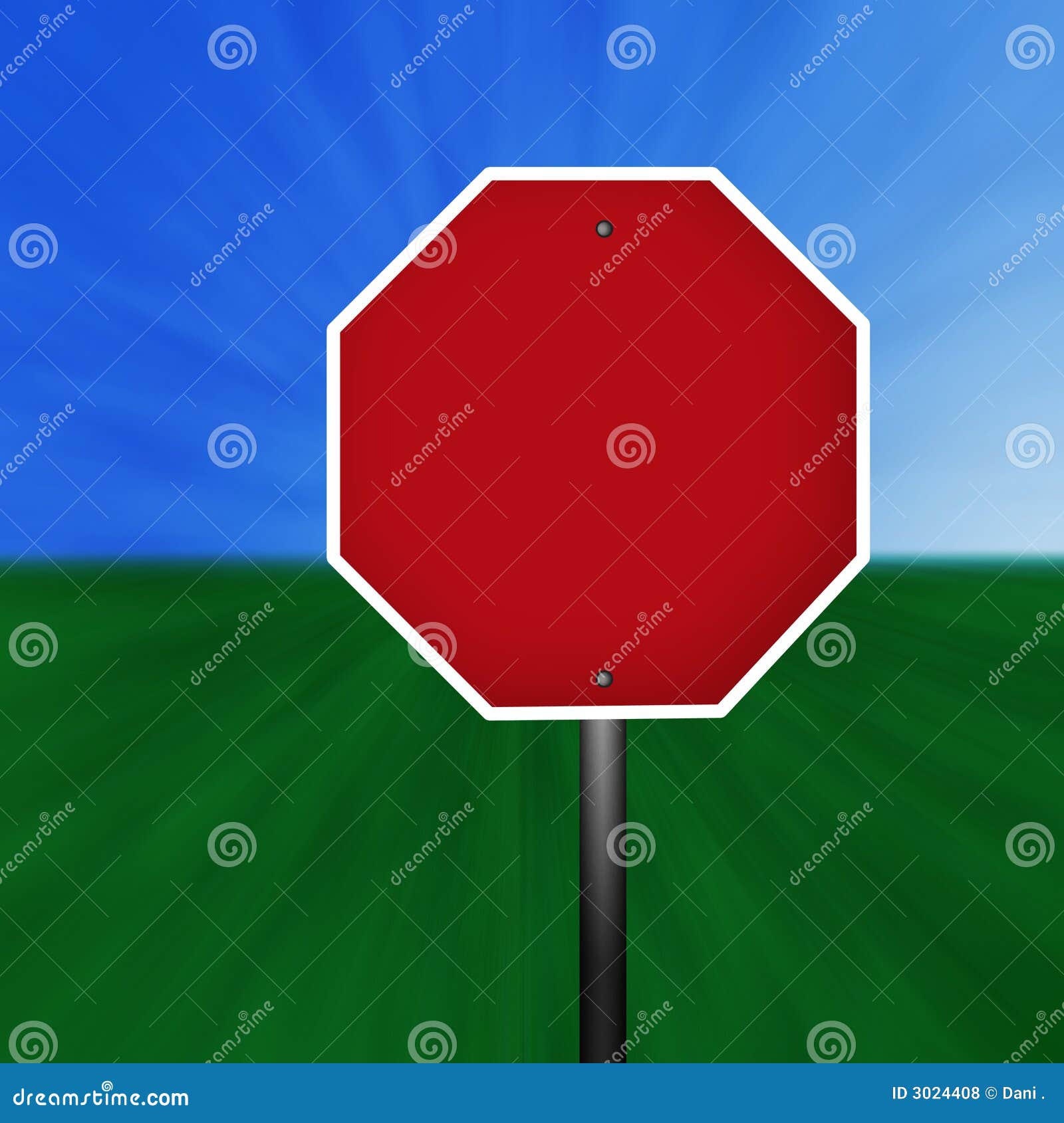 Blank Stop Sign Royalty-Free Illustration | CartoonDealer.com #3024408