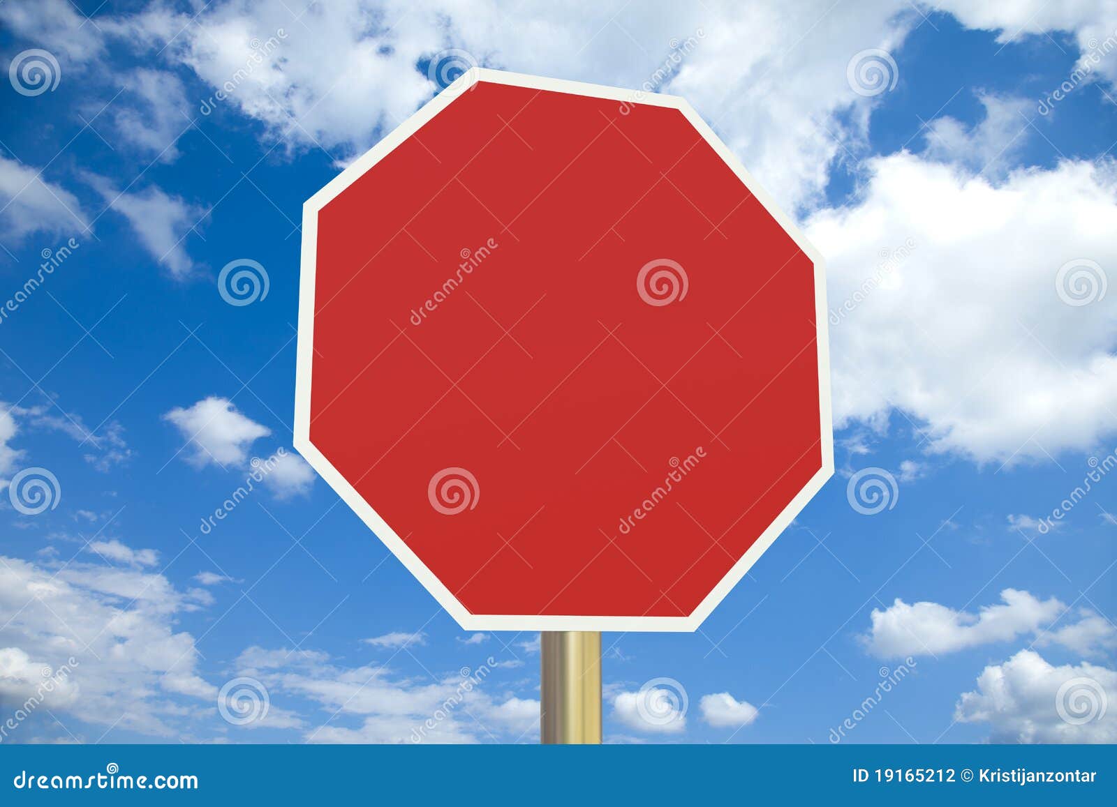 Blank Stop Sign with Clipping Path Stock Illustration - Illustration of ...