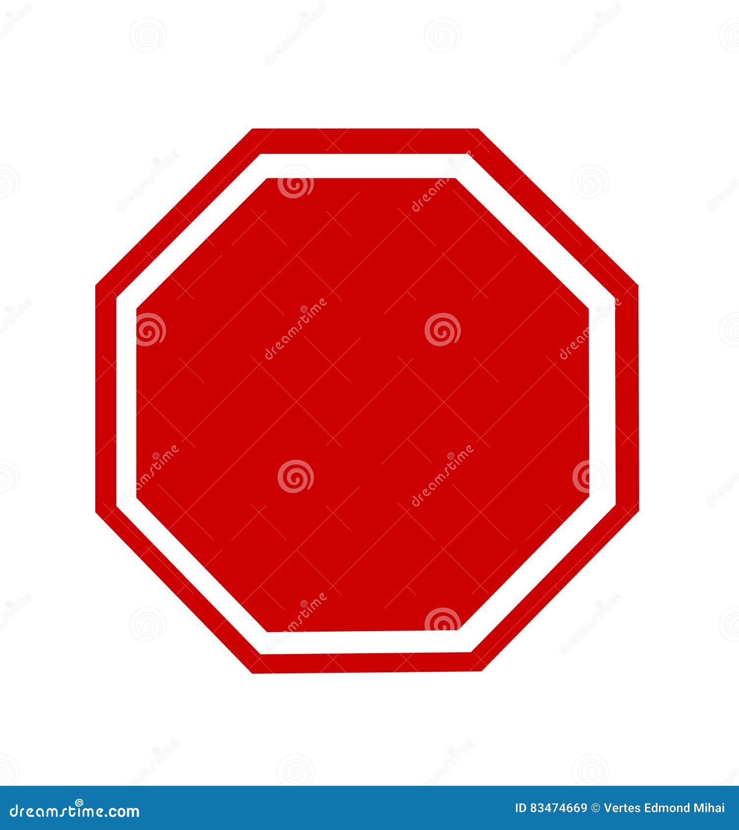 Blank Stop Sign stock vector. Illustration of road, regulate - 83474669