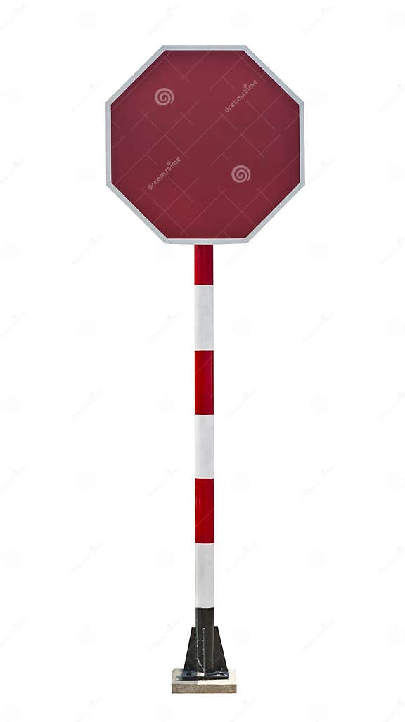 Blank Stop Sign on White with Path Stock Image - Image of directions ...