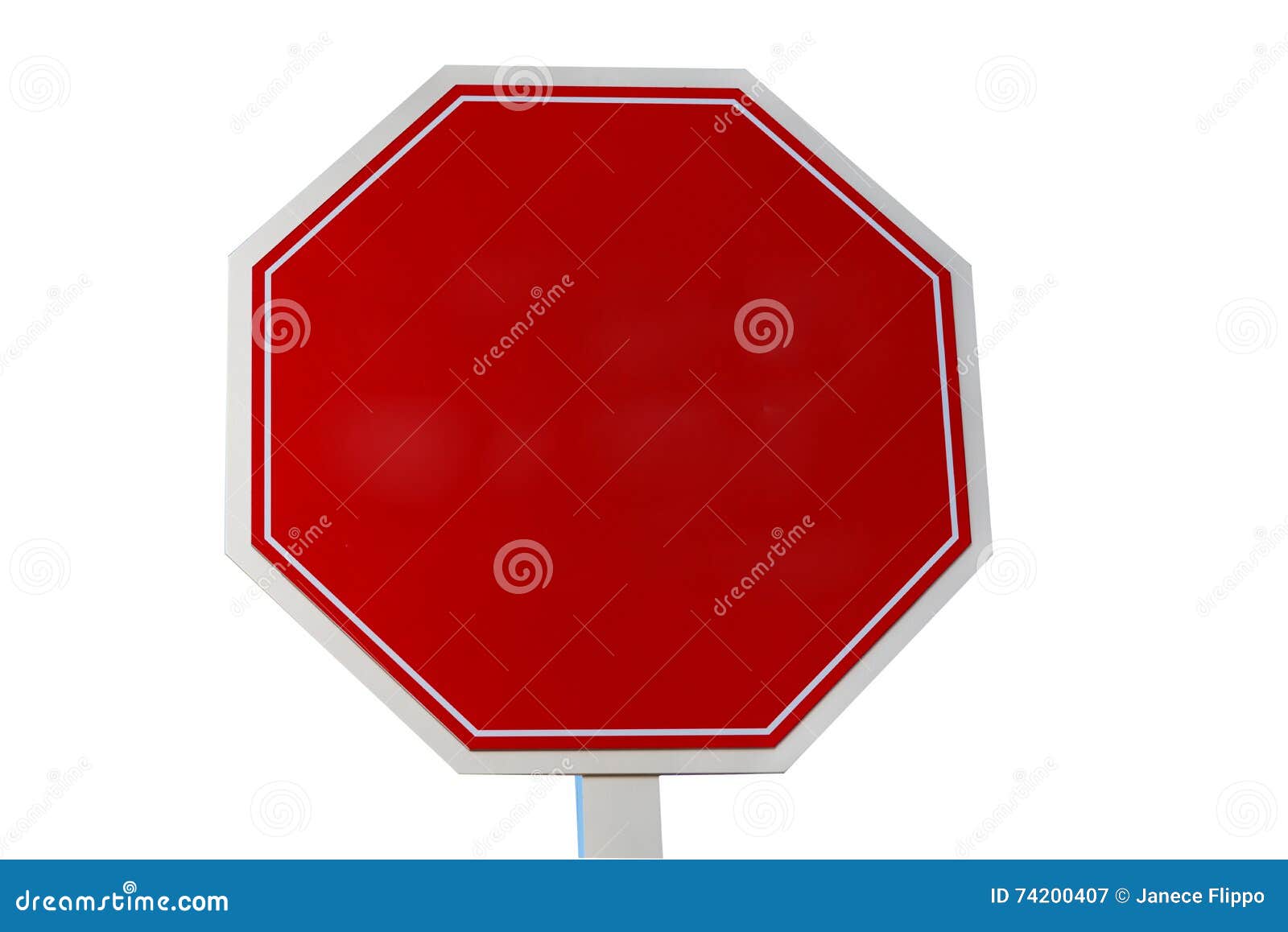 Blank Stop sign on white stock image. Image of safety - 74200407