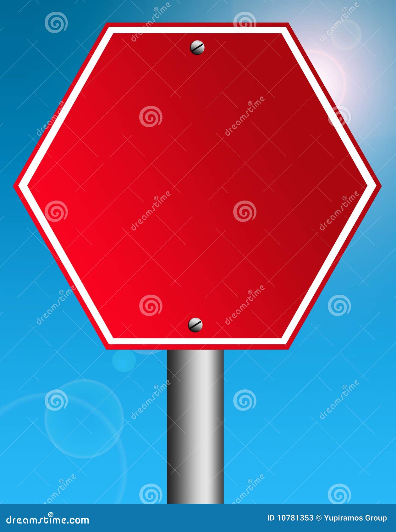 Blank stop signal stock illustration. Illustration of empty - 10781353