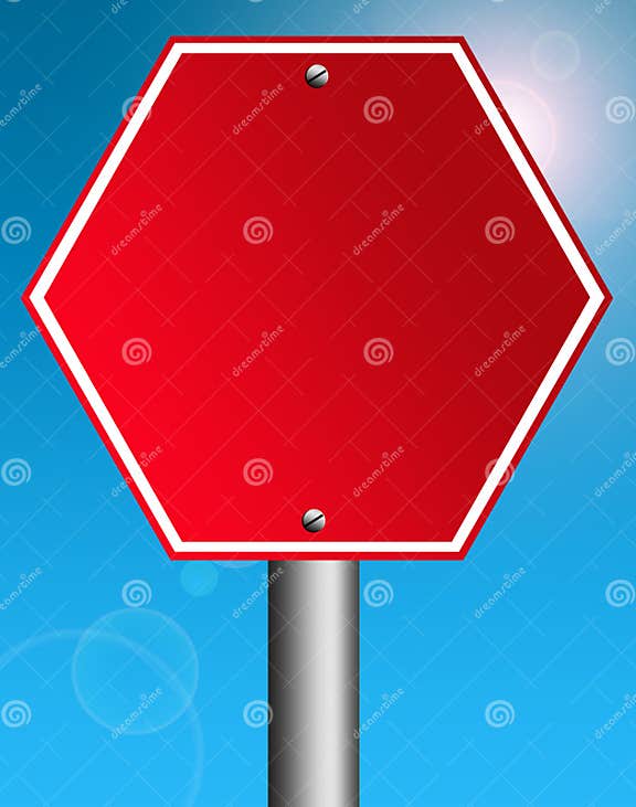 Blank stop signal stock illustration. Illustration of empty - 10781353