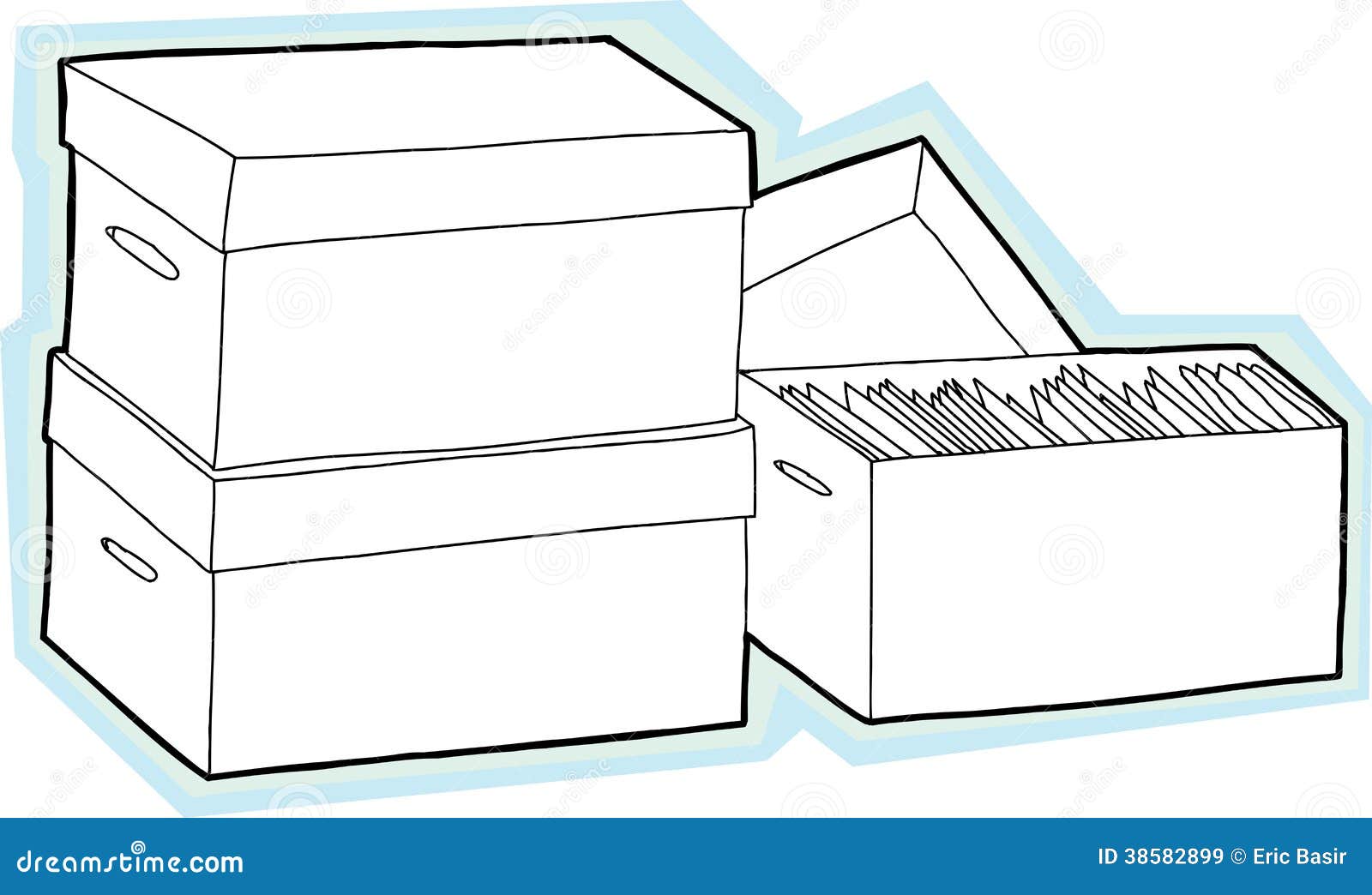 Blank Storage Boxes stock illustration. Illustration of stacked - 38582899