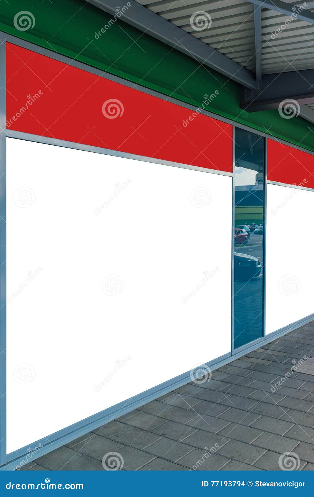 Blank Store Front Window As Copy Space for Graphics Design Stock Photo ...