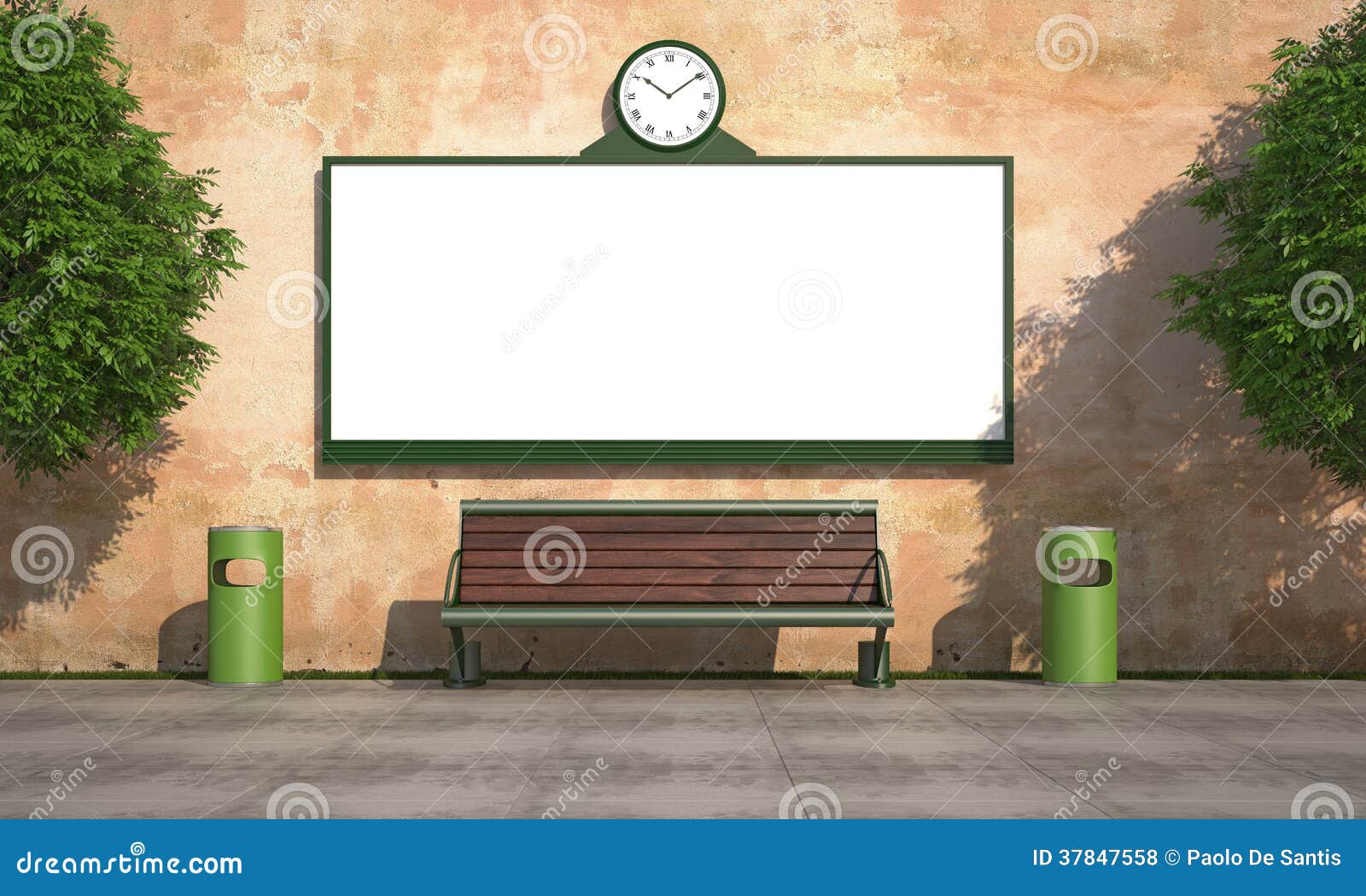 A Street Billboard Mock-up Design, Mock-up Signboard On Transparet BG ...