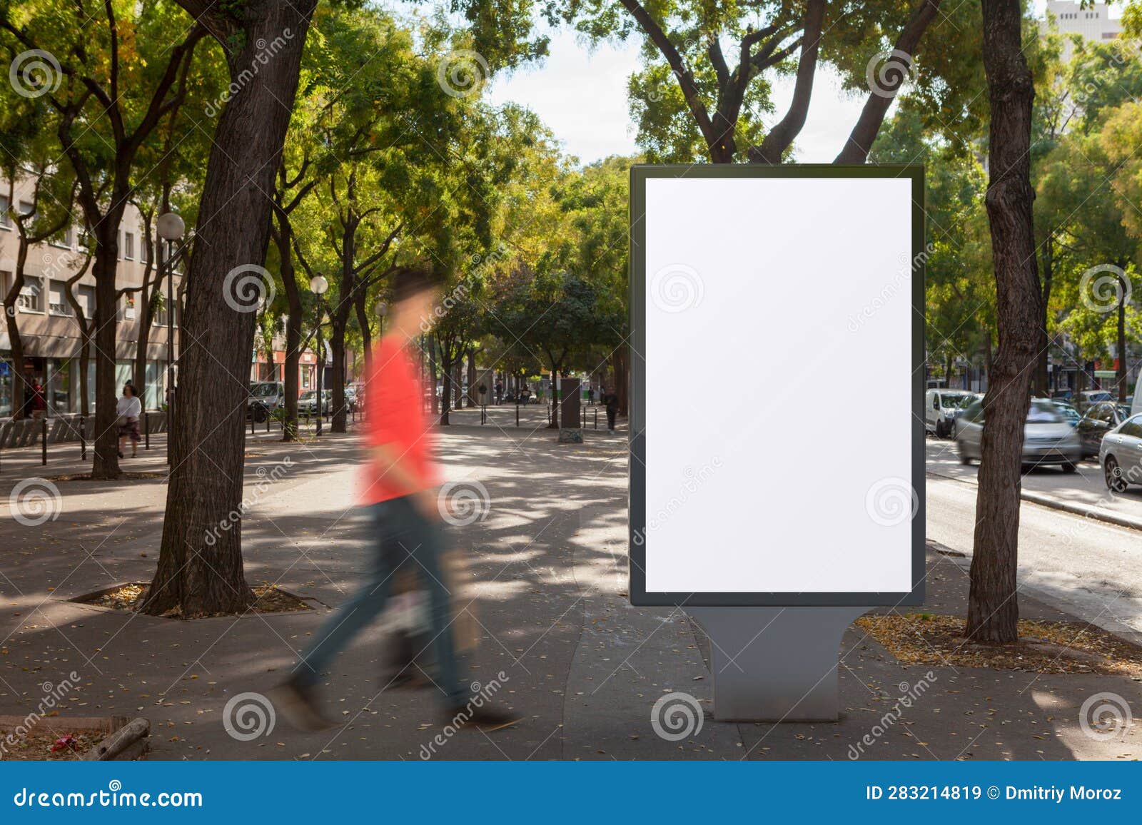 Blank Street Billboard Poster Stand Stock Illustration - Illustration ...