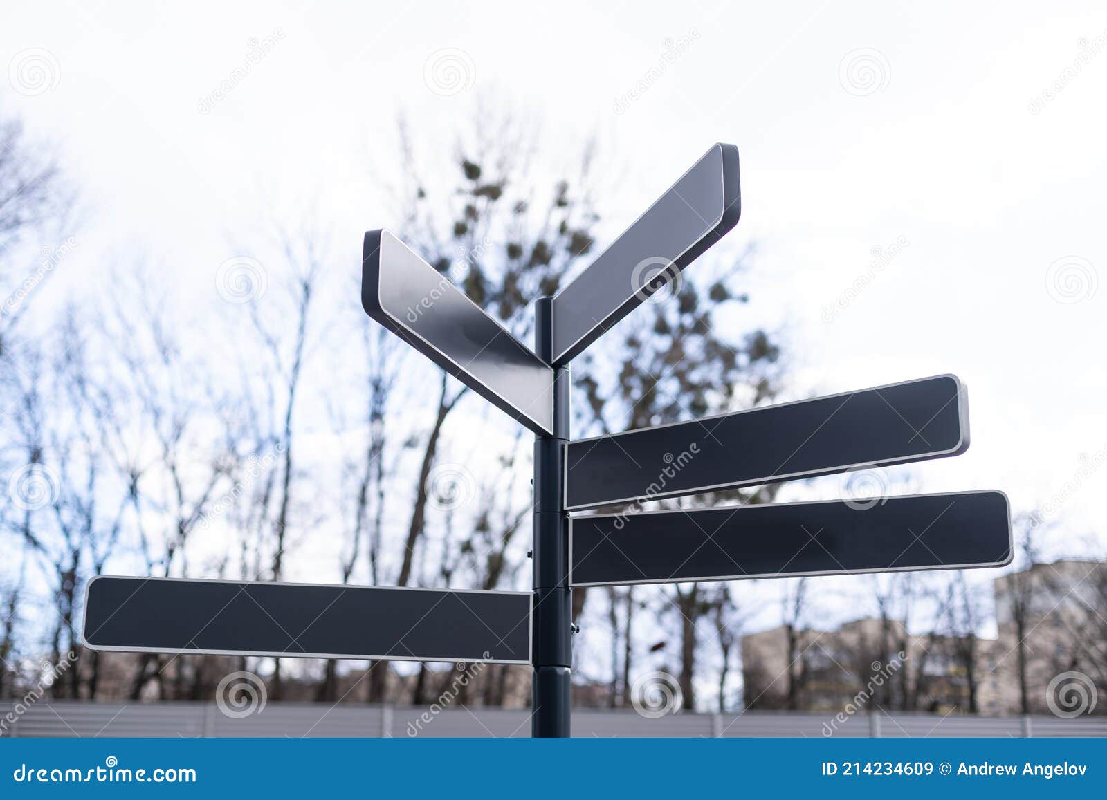 Blank Street Direction Arrow Sign. Stock Image - Image of choose ...