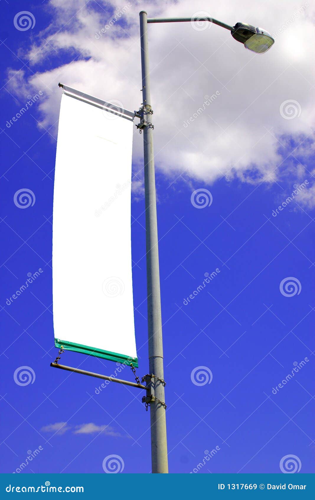 Blank street light banner stock image. Image of sell, clouds - 1317669