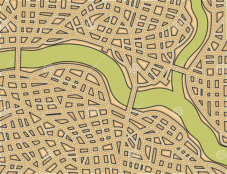 Blank street map stock vector. Illustration of downtown - 18192509