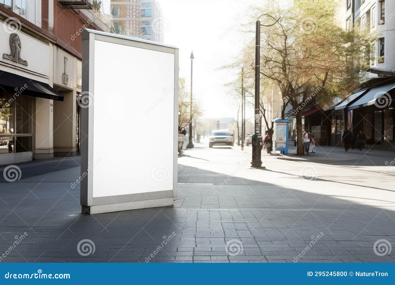 Blank Street Sign Blank Billboard on Street Stock Illustration ...