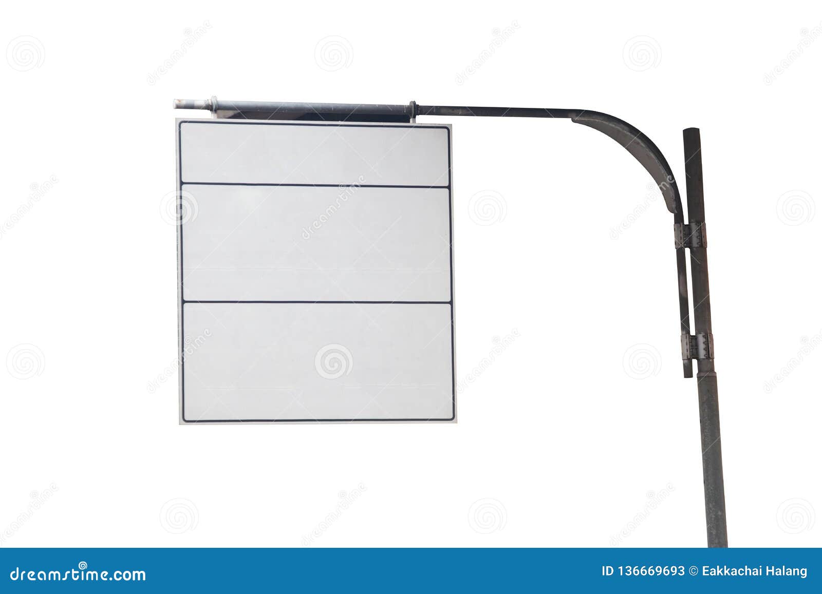 Blank Street Sign on White Background Stock Image - Image of guide ...