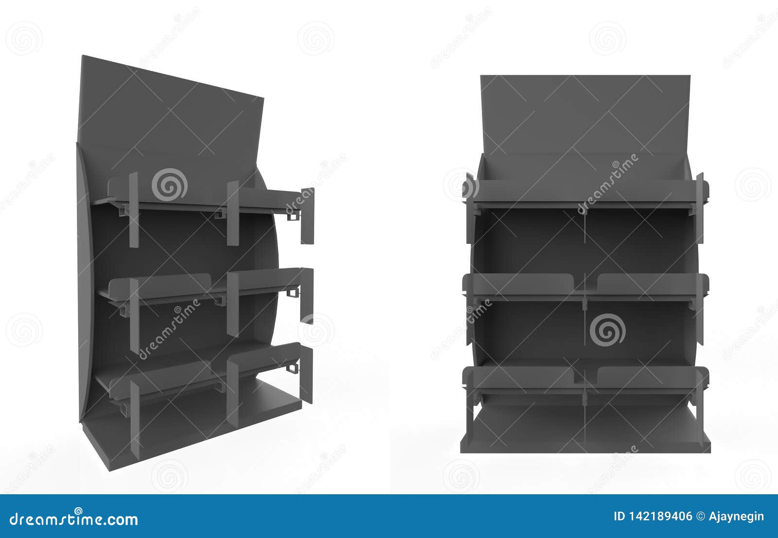 Display stand stock illustration. Illustration of interior - 142189406