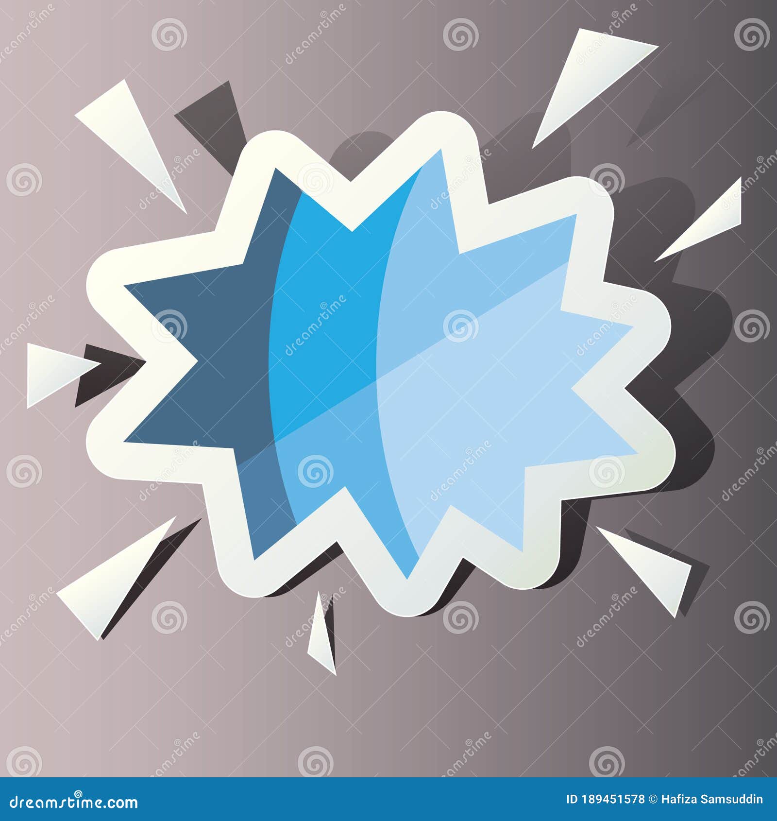 Blank Surprise Speech Bubble. Vector Illustration Decorative Design ...