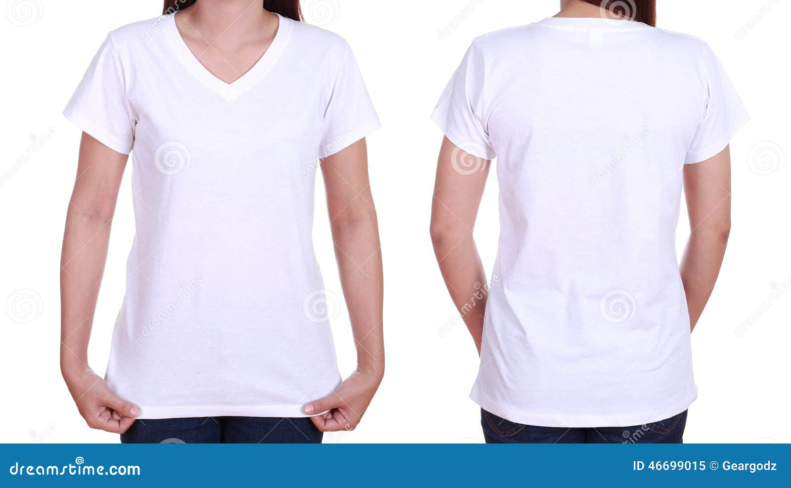 Blank White T Shirt Front And Back