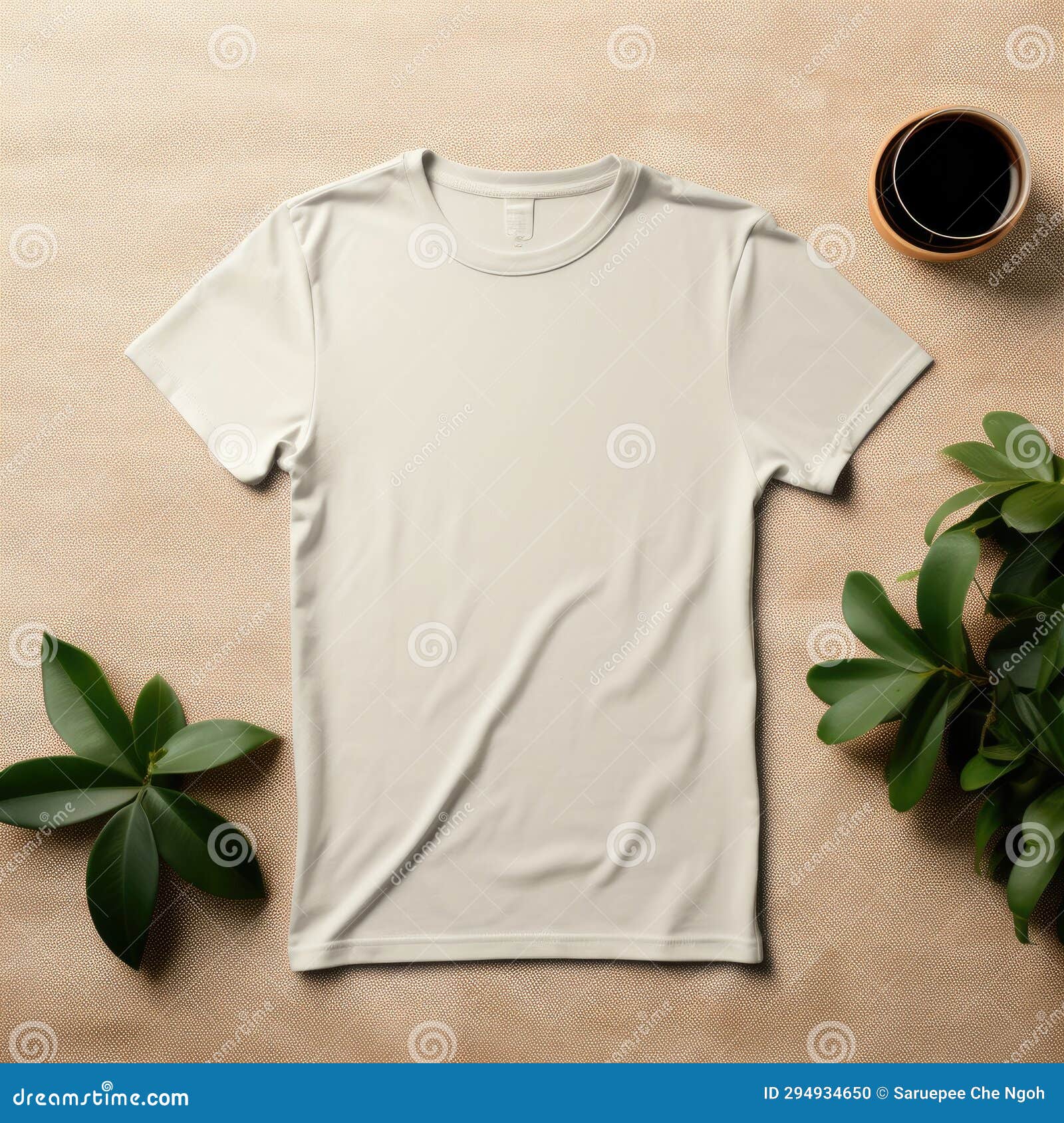 Blank T Shirt Mockup. Template Blank Shirt Top View. Background with ...