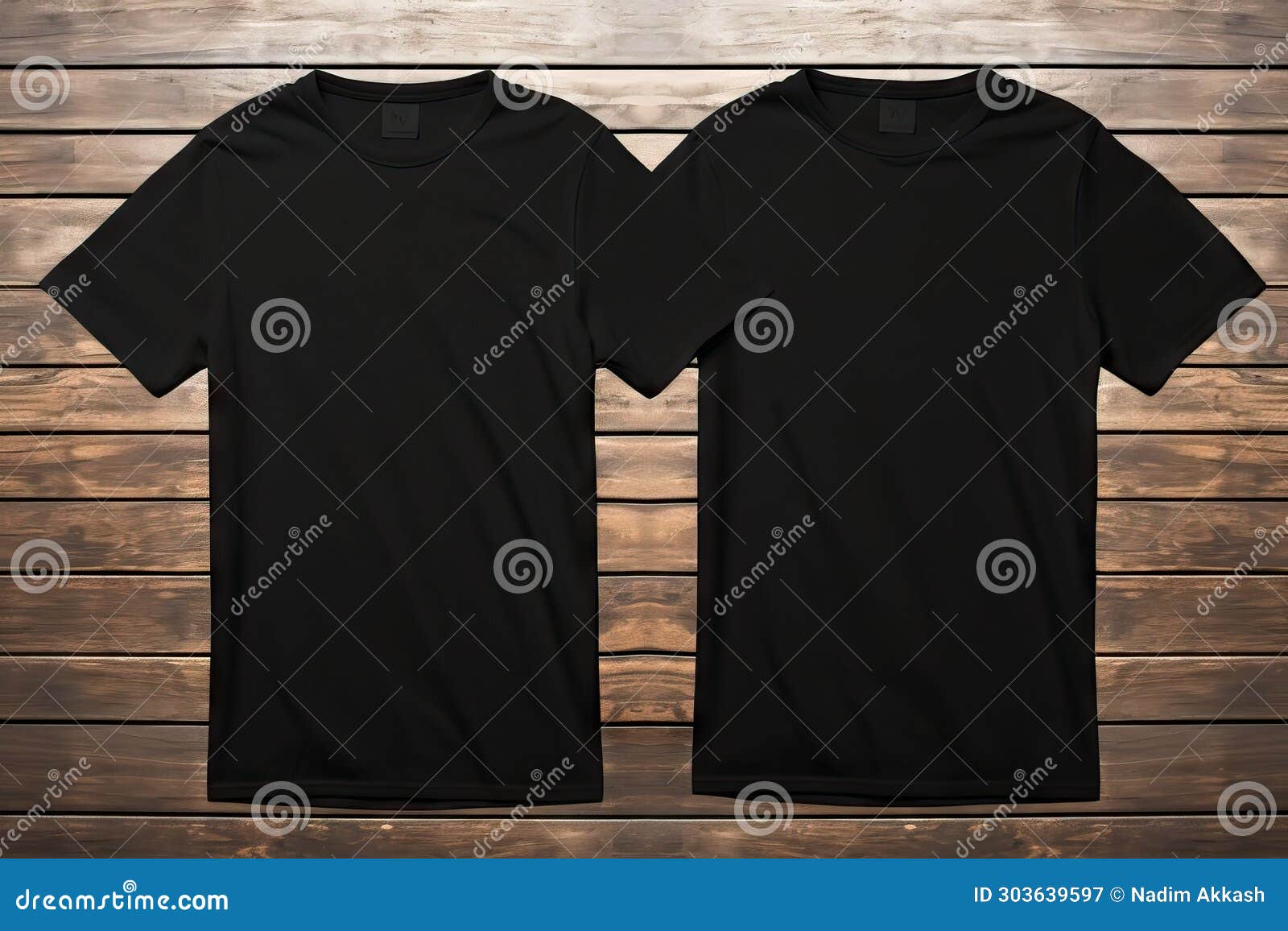 Blank T Shirt Template. Black T-shirt Front and Back on White ...