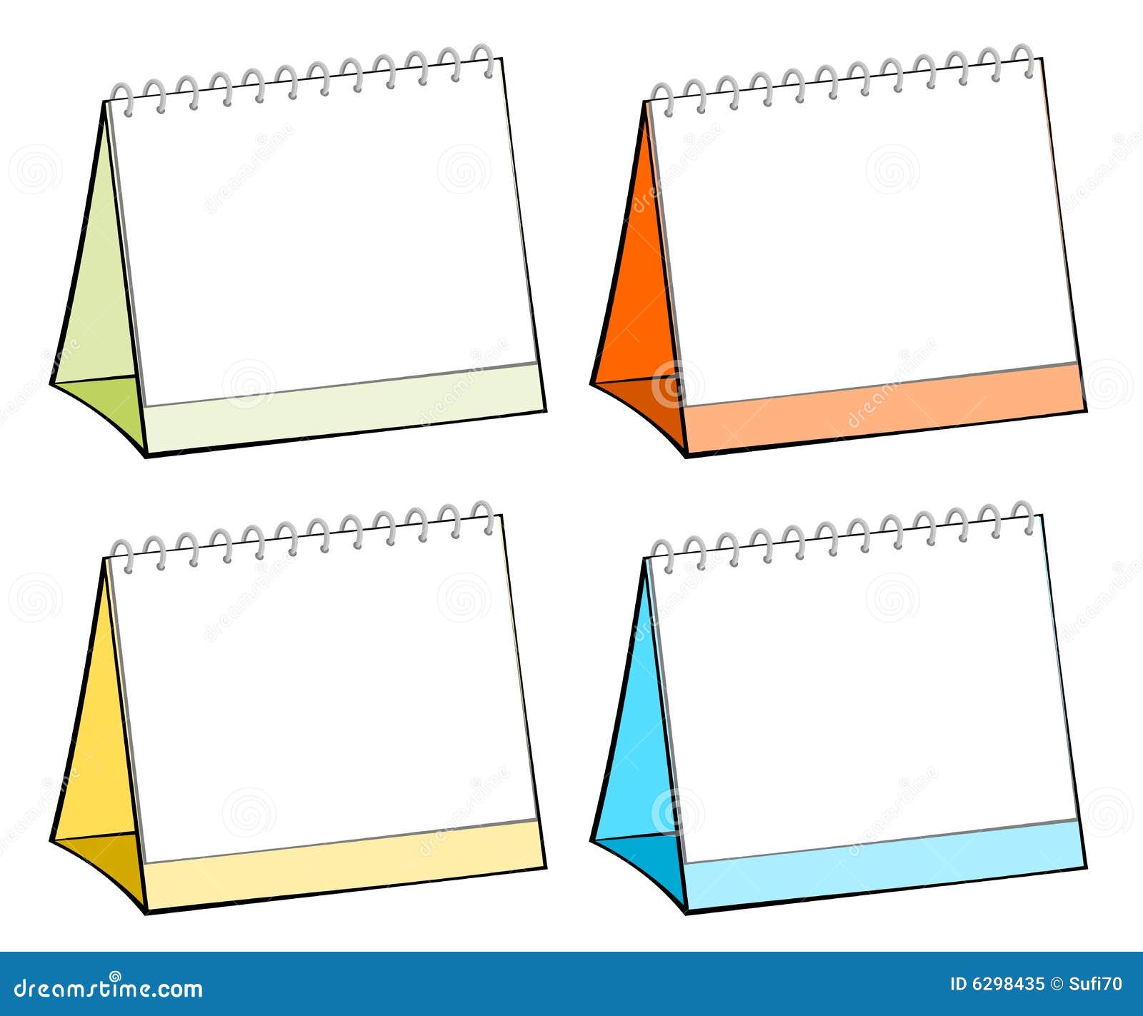 Blank table calendars stock vector. Image of colorful - 6298435